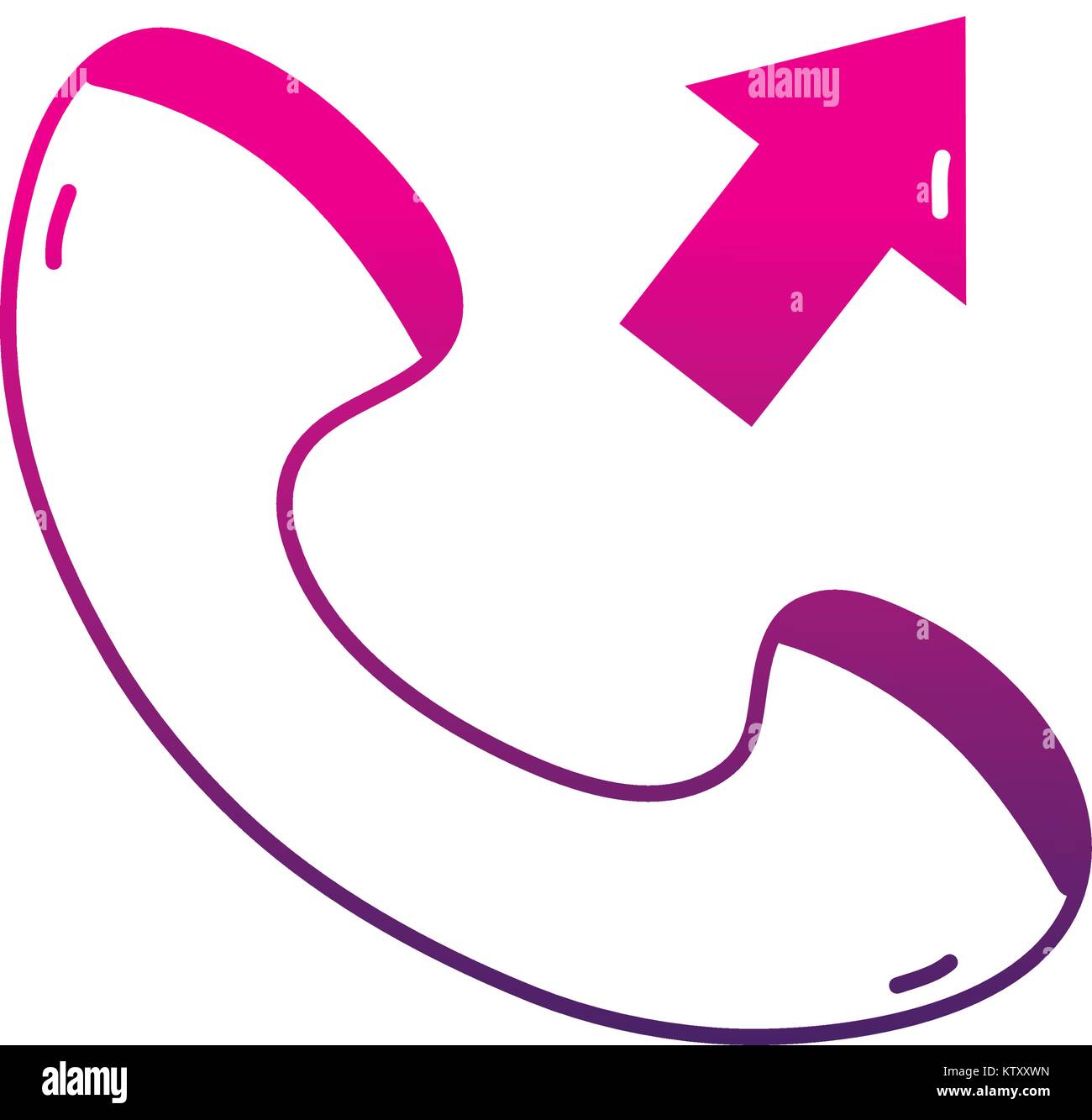 silhouette phone call received sign telephone icon Stock Vector Image ...