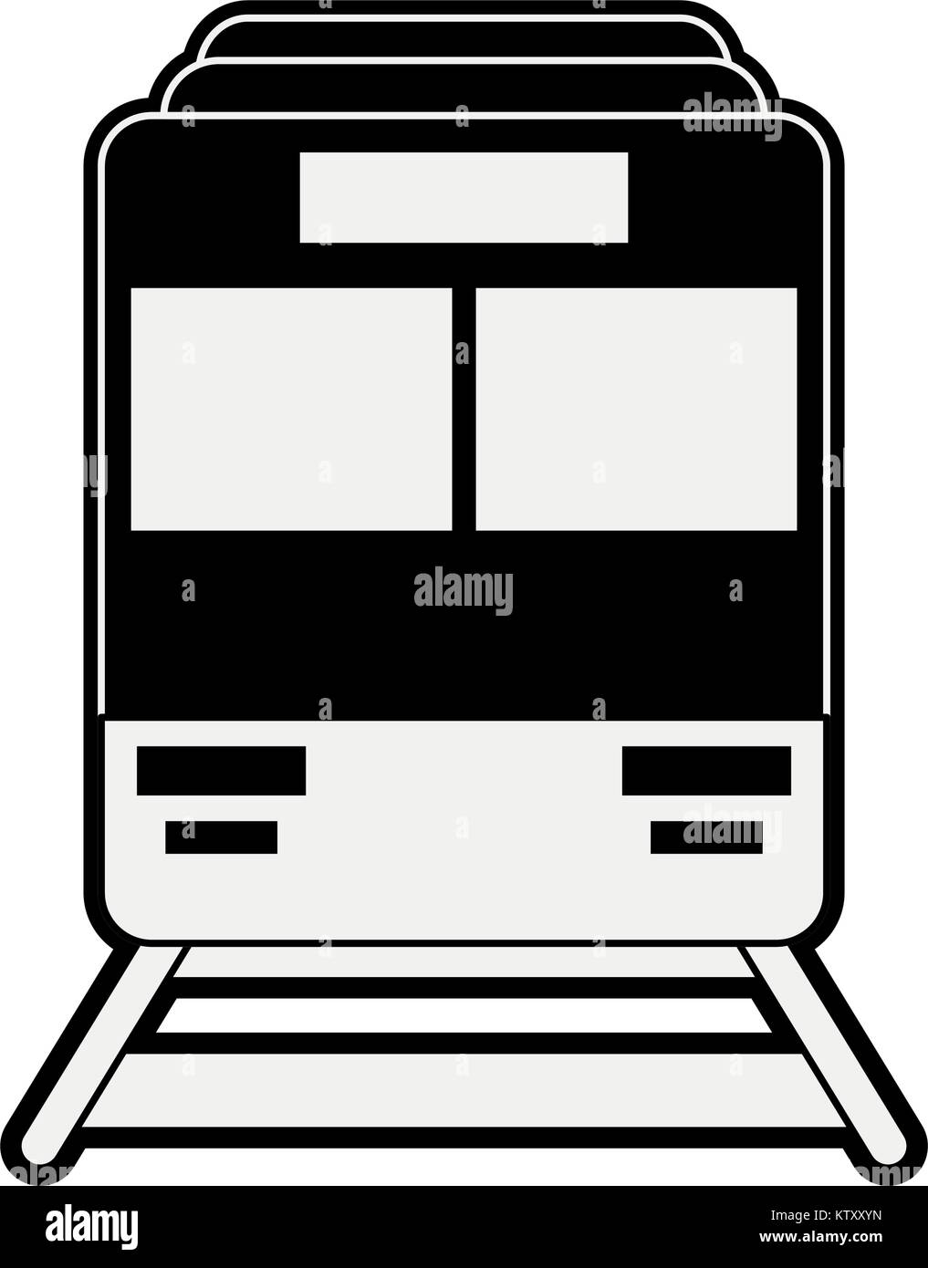 Steam train front view Stock Vector Images - Alamy