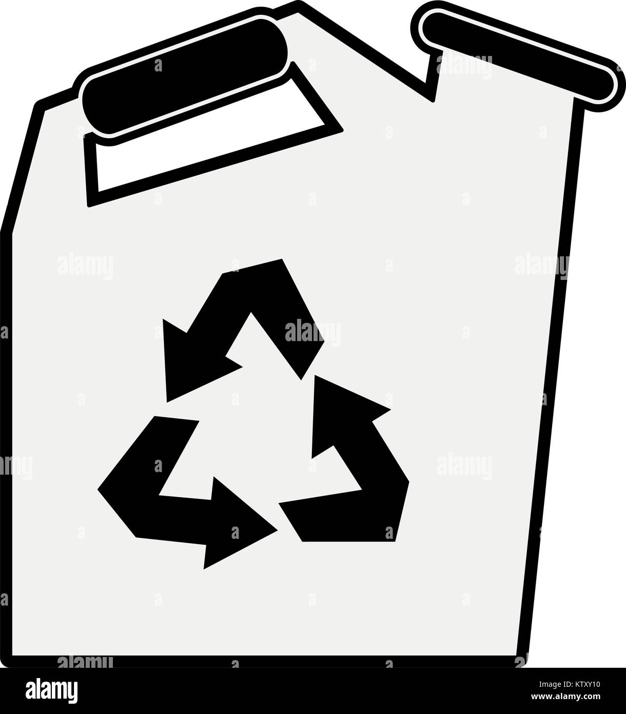 Trash can recycle tree Stock Vector Images - Alamy
