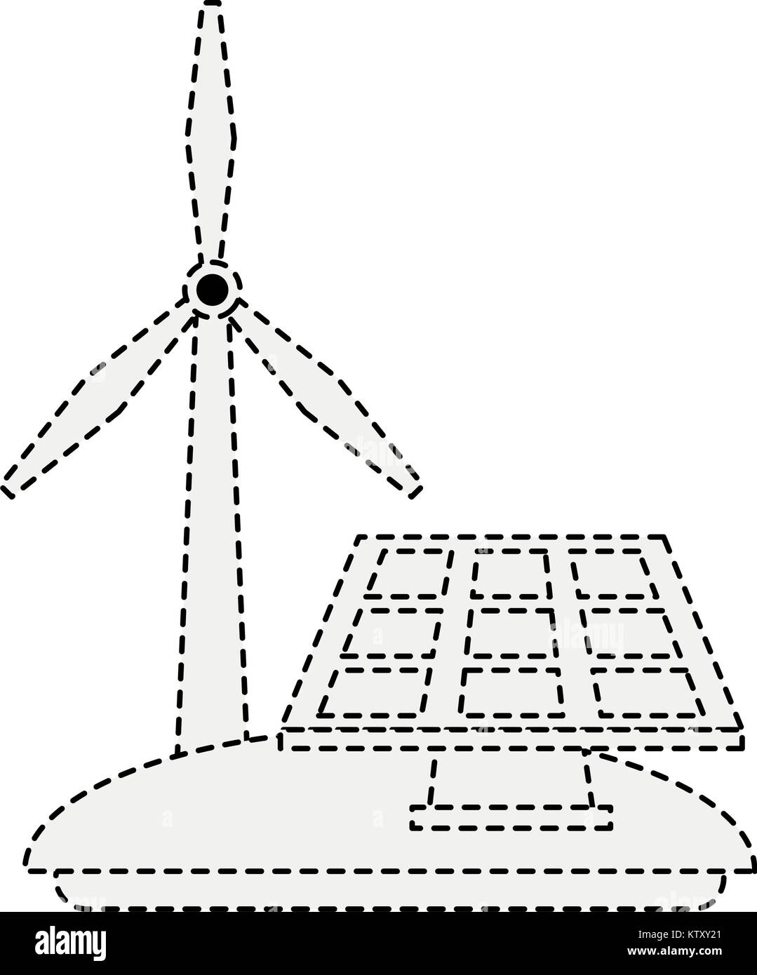 Solar panel and windmill energy Stock Vector Image & Art - Alamy