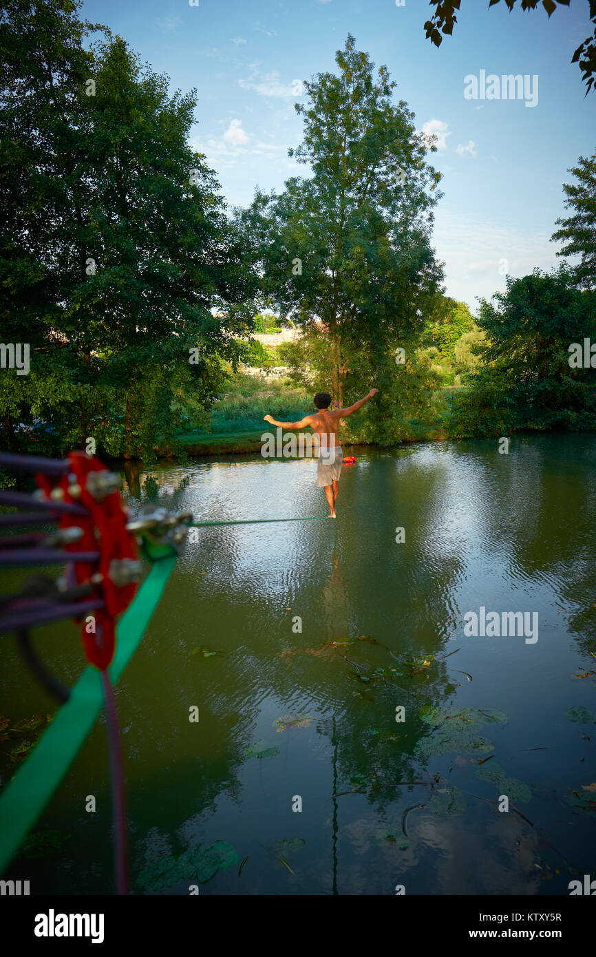 Ratchet slacklining hi-res stock photography and images - Alamy