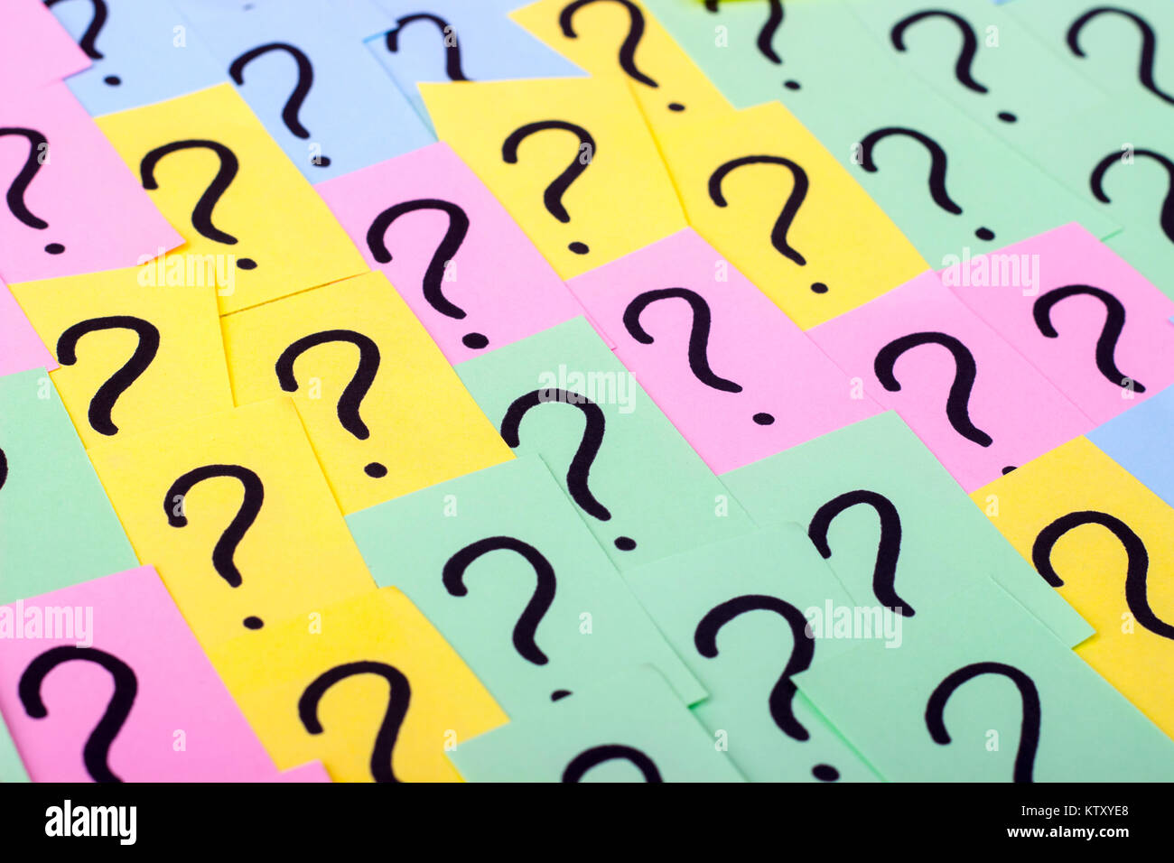 Question marks. Colorful paper notes with question marks. Concept image ...