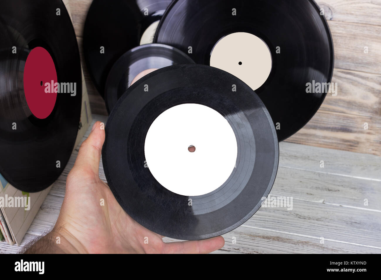 Old black record record sleeve hi-res stock photography and images - Alamy
