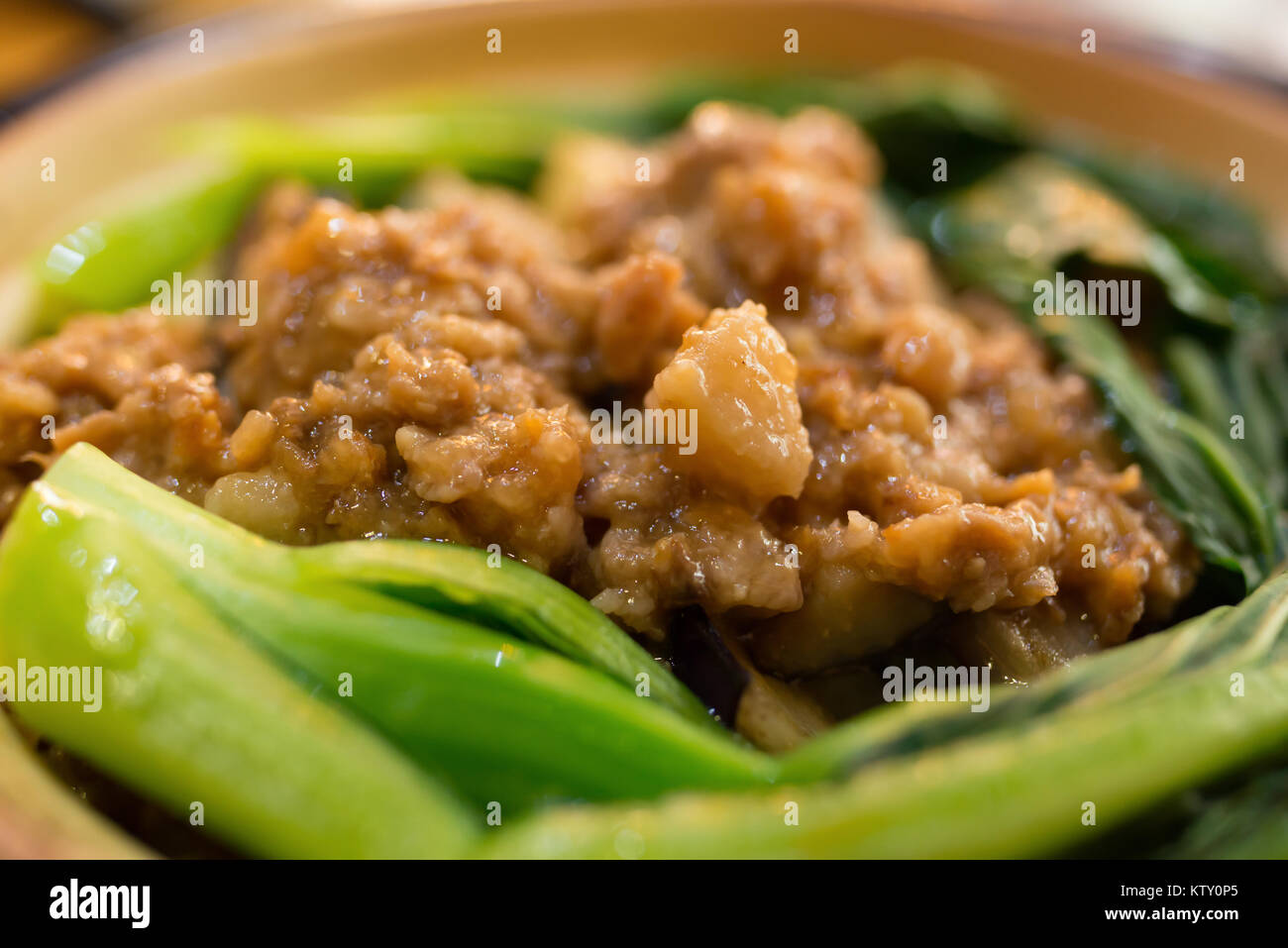 clay pot rice with pork and vegetable Stock Photo - Alamy