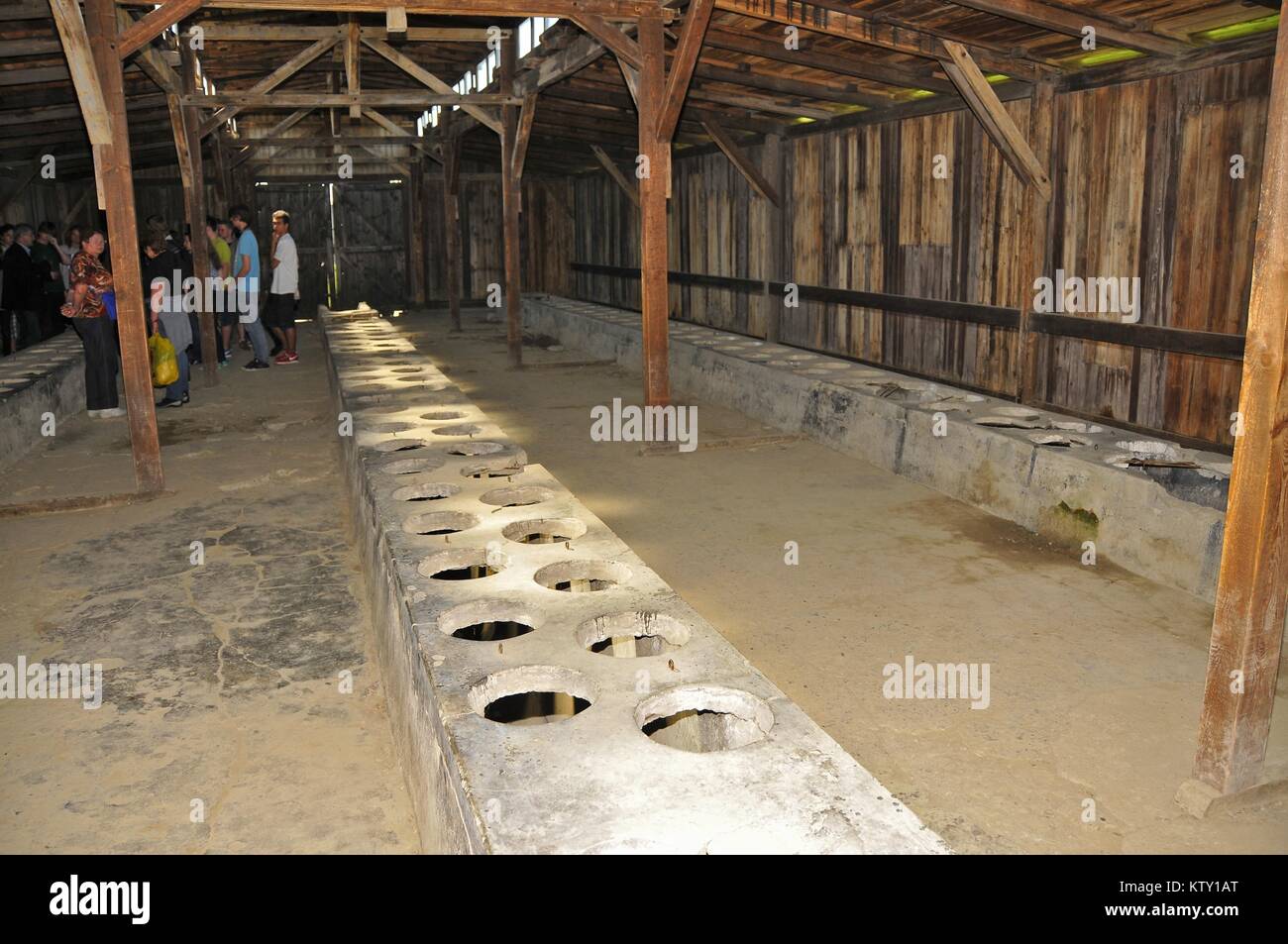 Inside of the barrack. Auschwitz-Birkenau concentration camp, Brzezinka ...