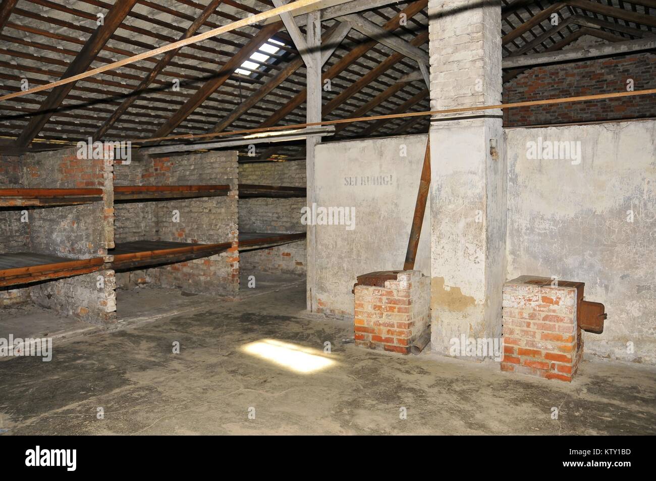 Barracks at Auschwitz-Birkenau concentration camp, Brzezinka, Lesser ...