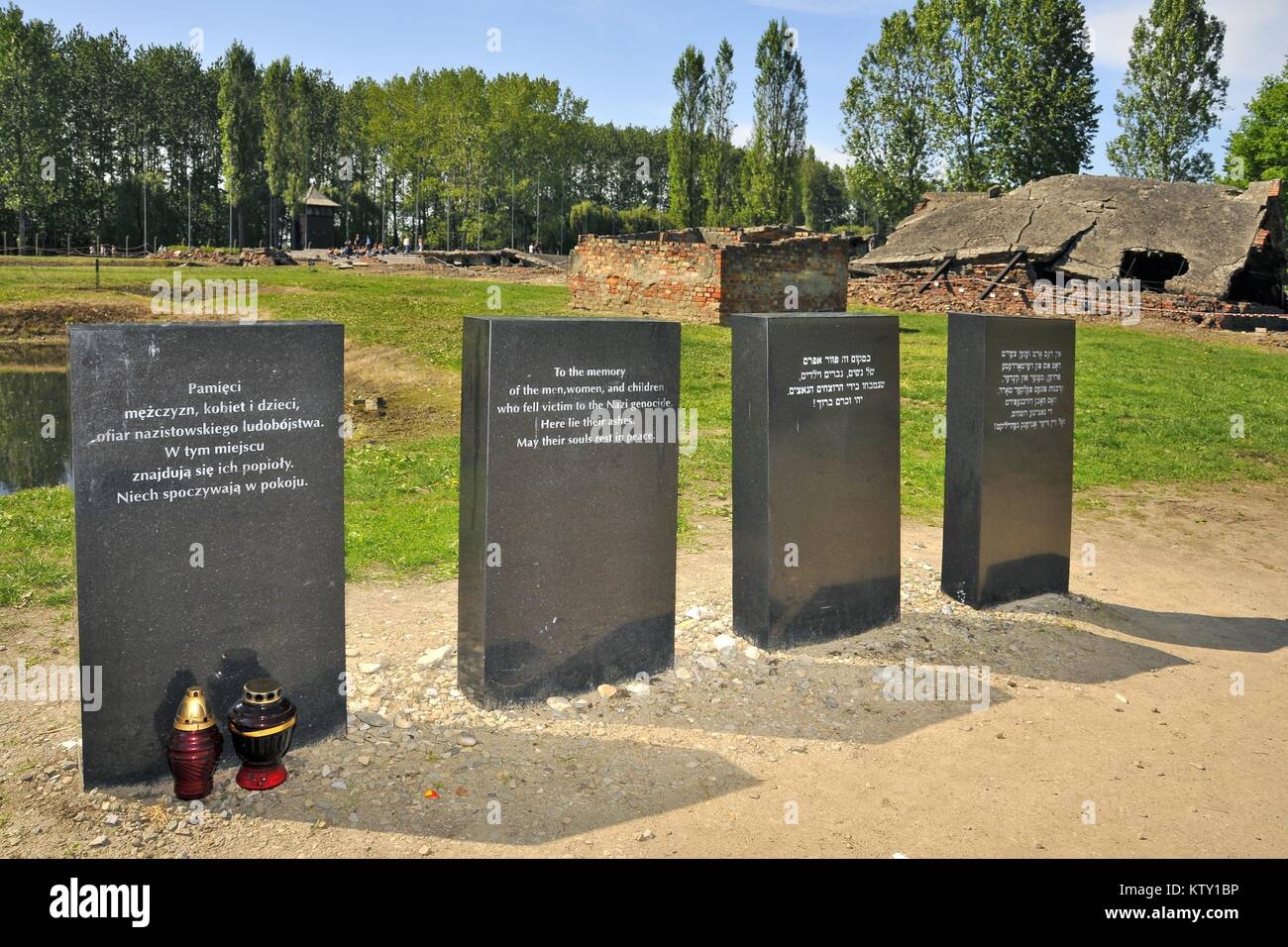 Monument. Auschwitz-Birkenau concentration camp, Brzezinka, Lesser ...