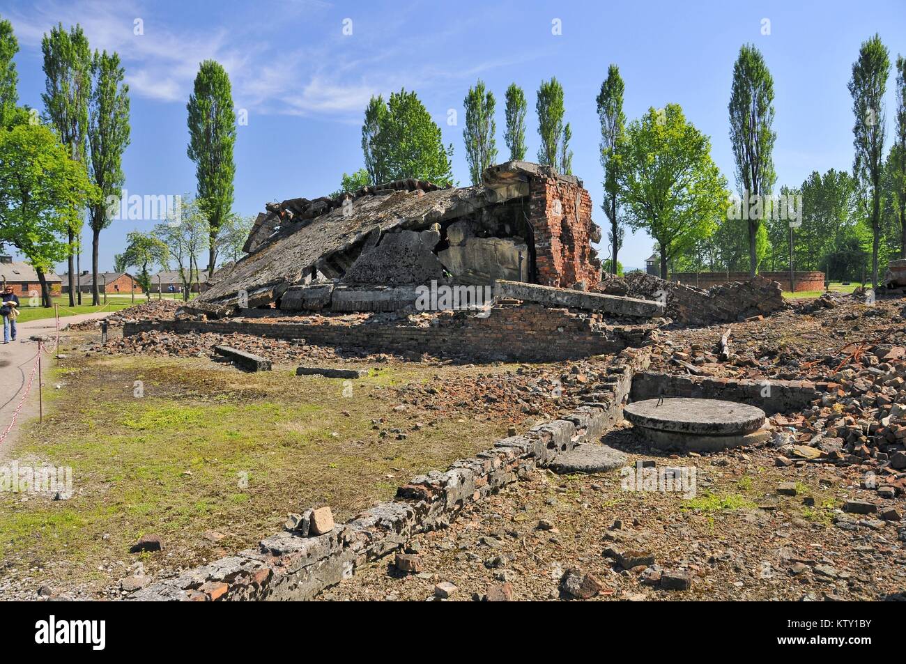 Barracks ruins. Auschwitz-Birkenau concentration camp, Brzezinka ...