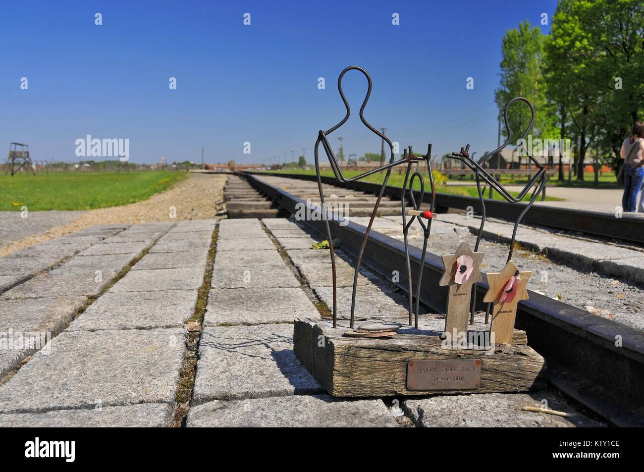 Railroad tracks to Auschwitz-Birkenau concentration camp, Brzezinka ...