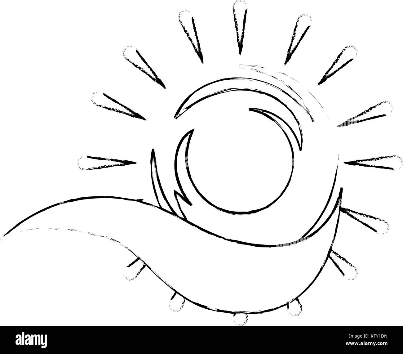 summer sun with wind Stock Vector Image & Art - Alamy