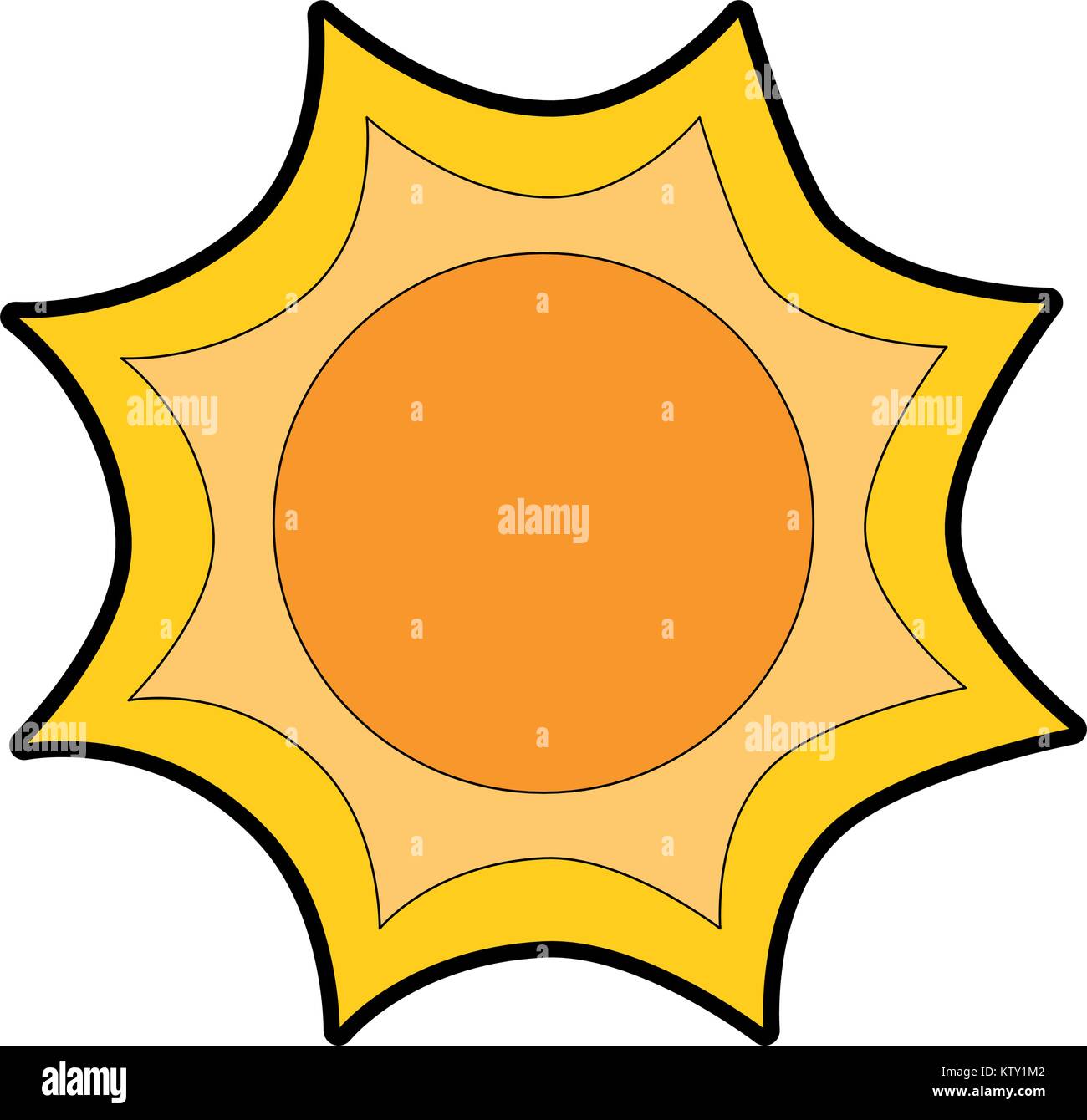 summer sun isolated icon Stock Vector Image & Art - Alamy