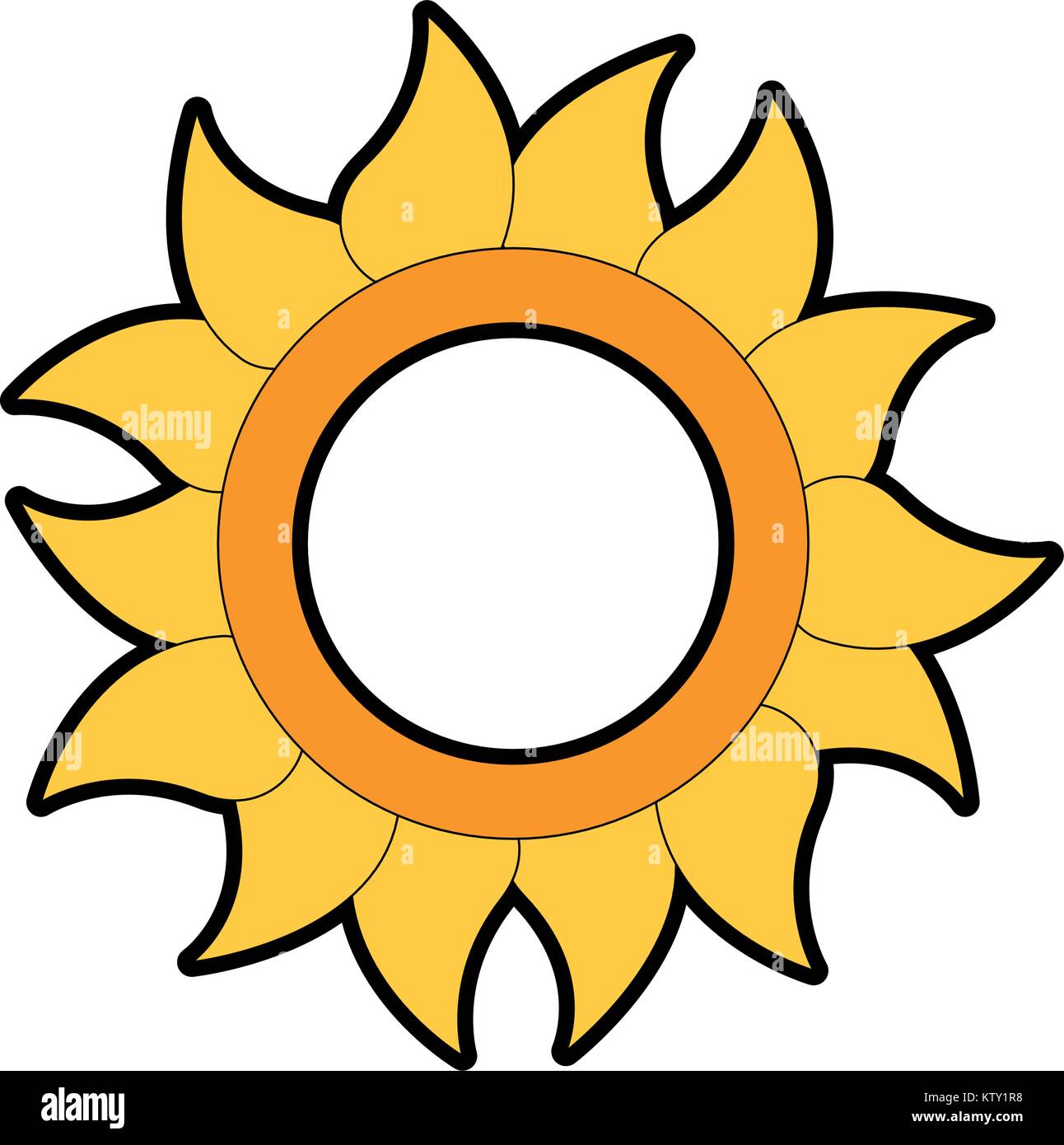 summer sun isolated icon Stock Vector Image & Art - Alamy