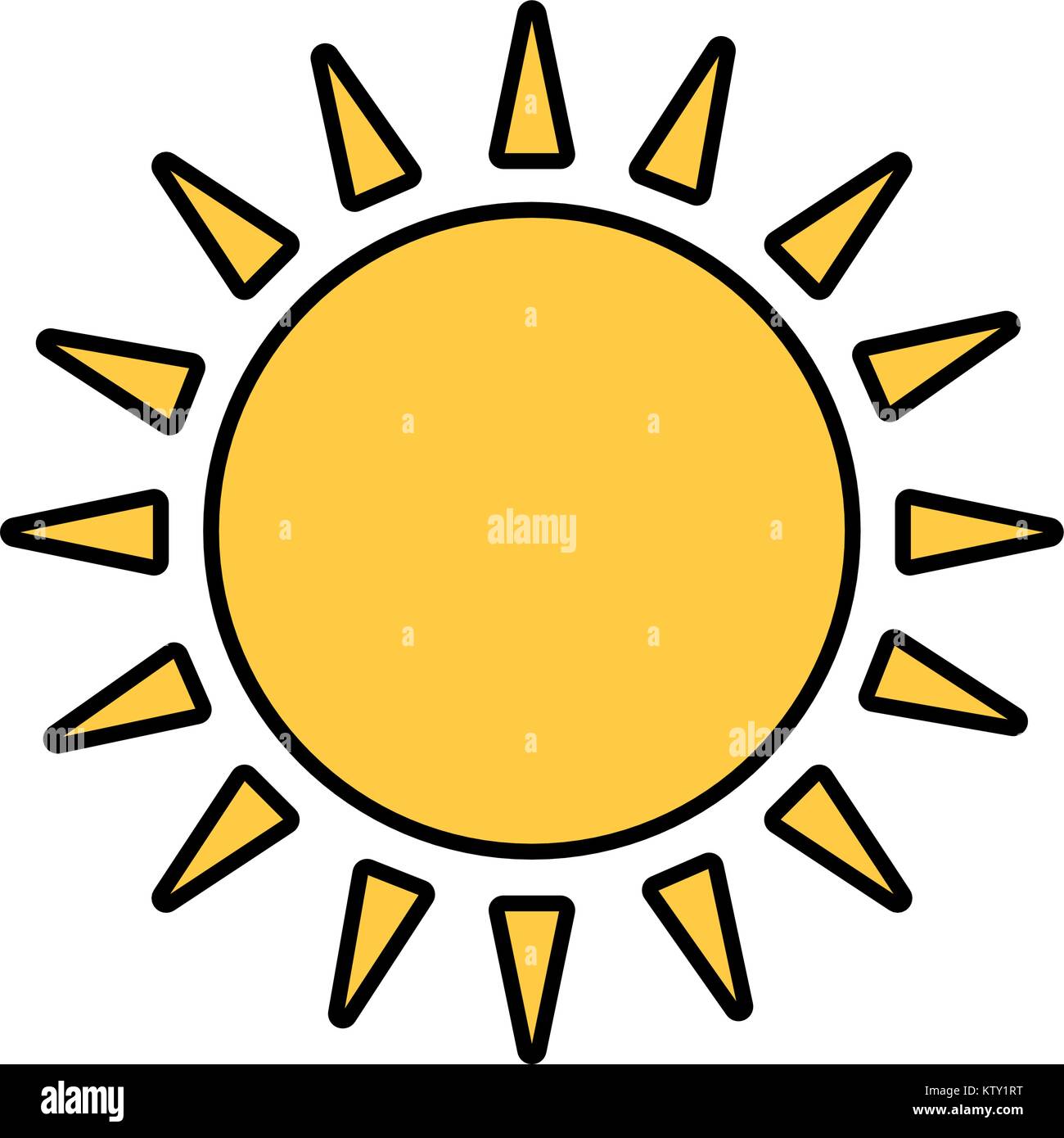 summer sun isolated icon Stock Vector Image & Art - Alamy