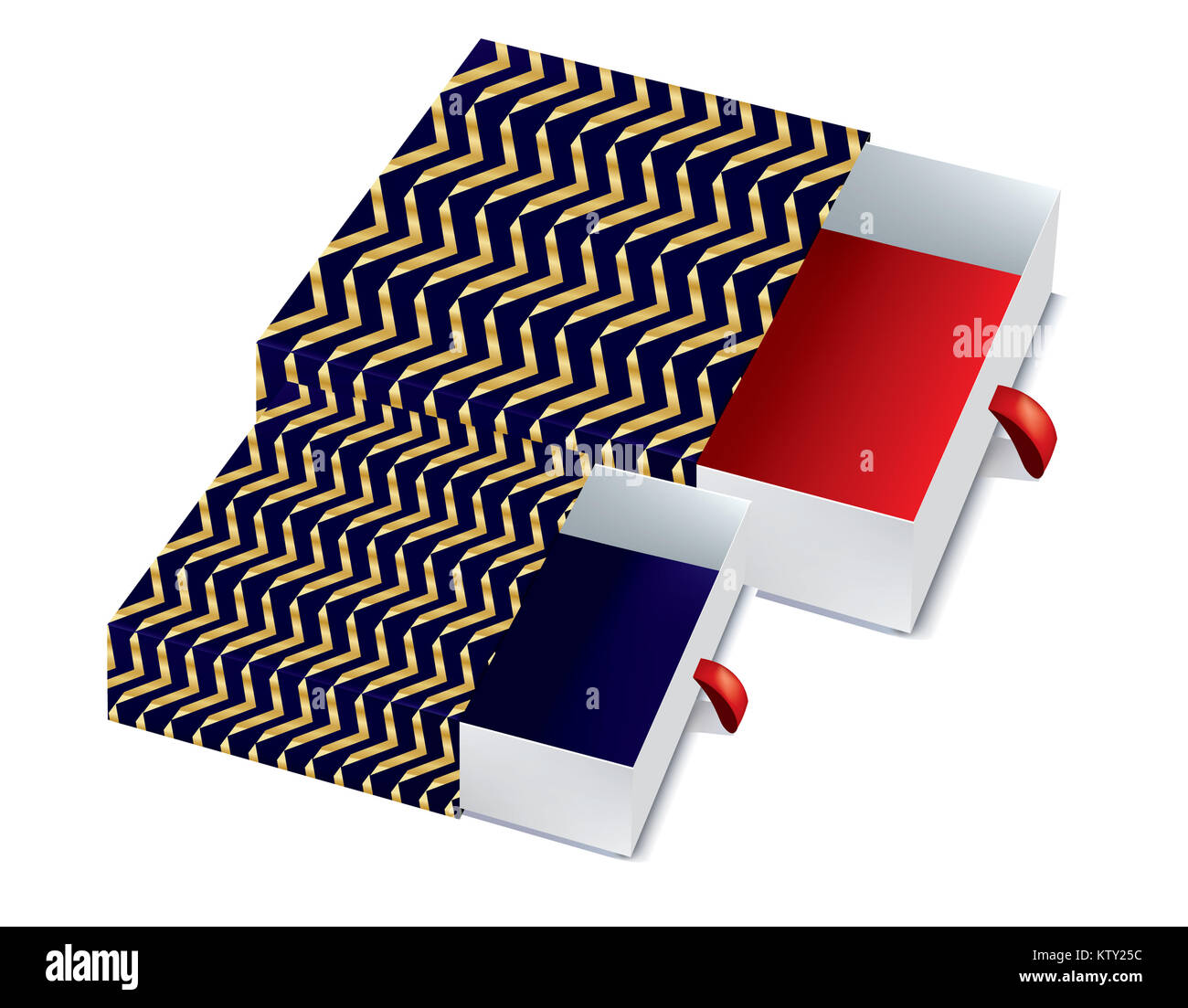 Beautiful boxes with pattern on white background Stock Photo - Alamy