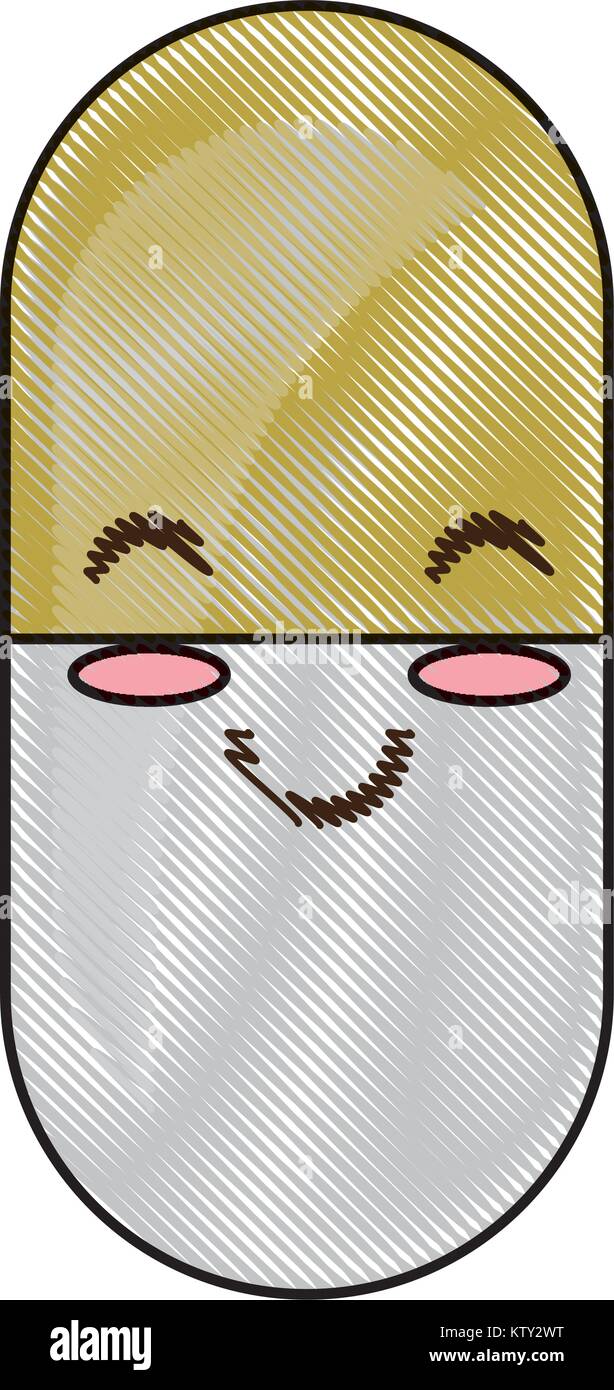 kawaii pill icon image Stock Vector Image & Art - Alamy