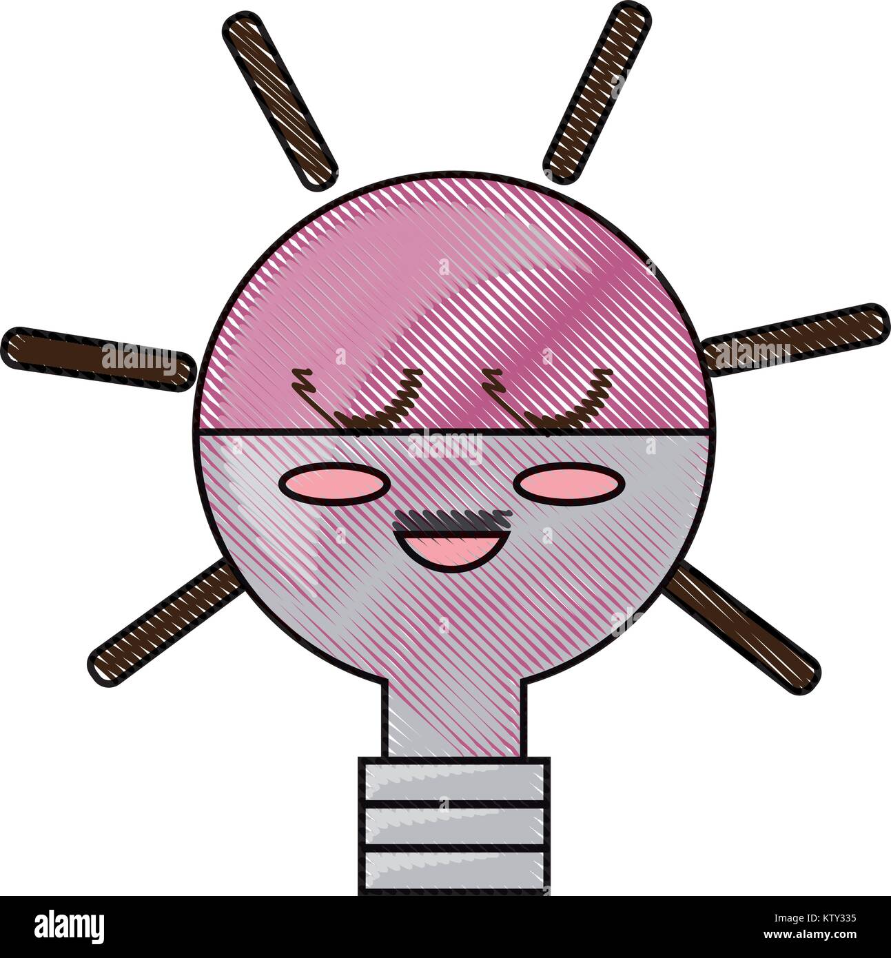 kawaii light bulb Stock Vector Image & Art - Alamy