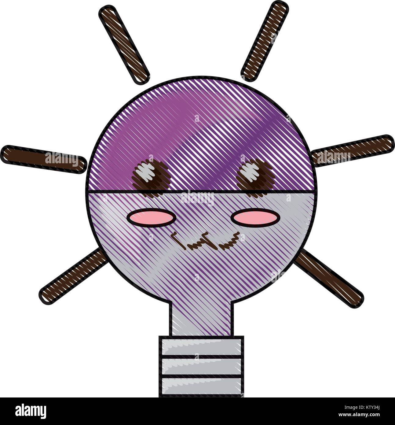 kawaii light bulb Stock Vector Image & Art - Alamy