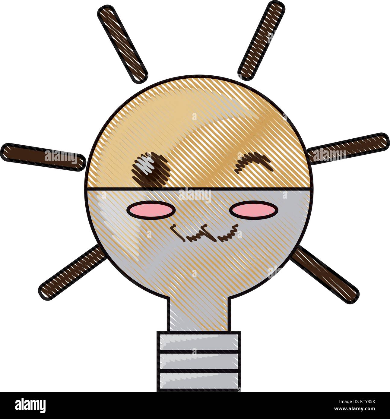 kawaii light bulb Stock Vector Image & Art - Alamy
