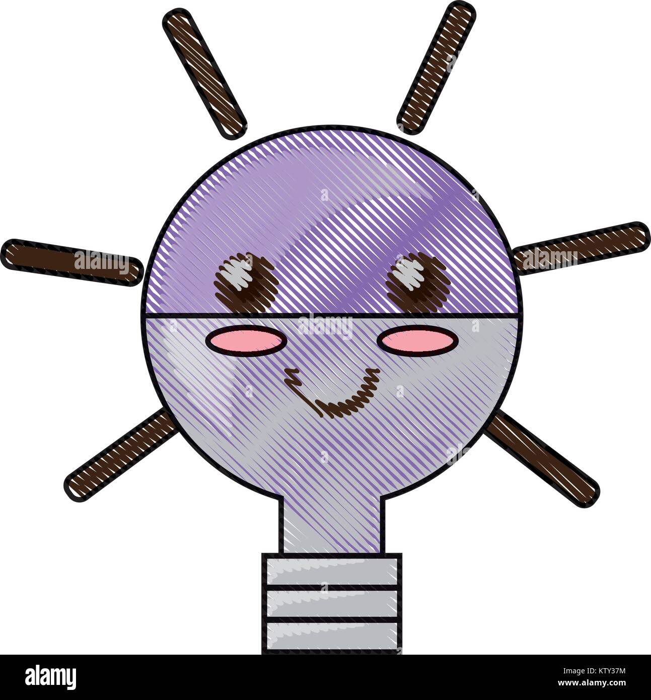 Kawaii cute happy bulb hi-res stock photography and images - Alamy