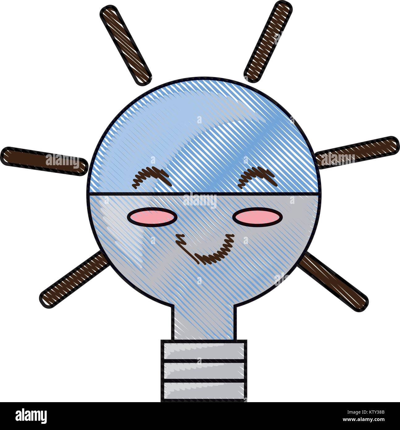 kawaii light bulb Stock Vector Image & Art - Alamy