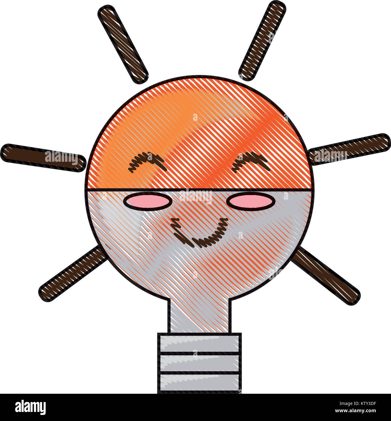kawaii light bulb Stock Vector Image & Art - Alamy