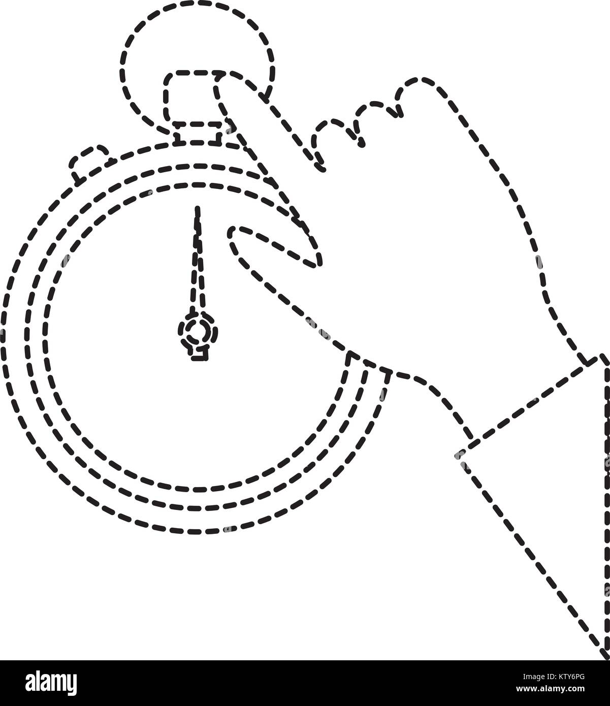 stopwatch or chronometer with hand time icon image Stock Vector Image ...