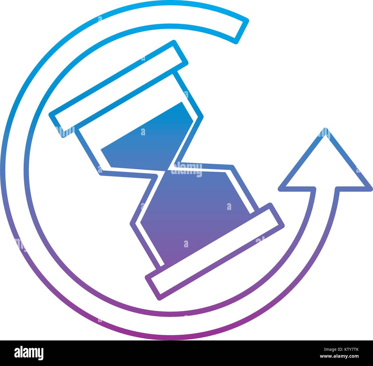 hourglass or sandglass with arrow time icon image Stock Vector Image ...