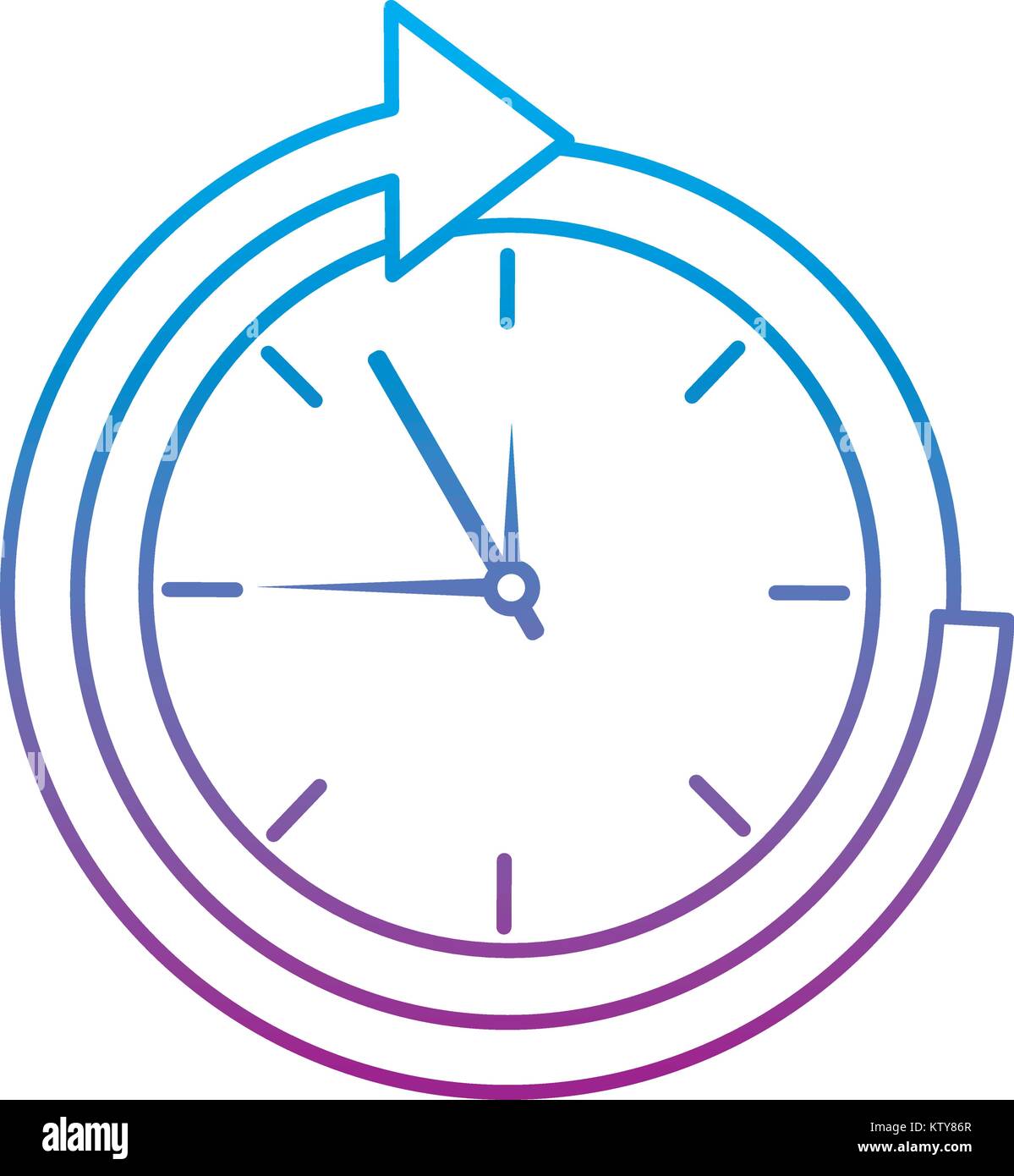clock with arrow time icon image Stock Vector Image & Art - Alamy
