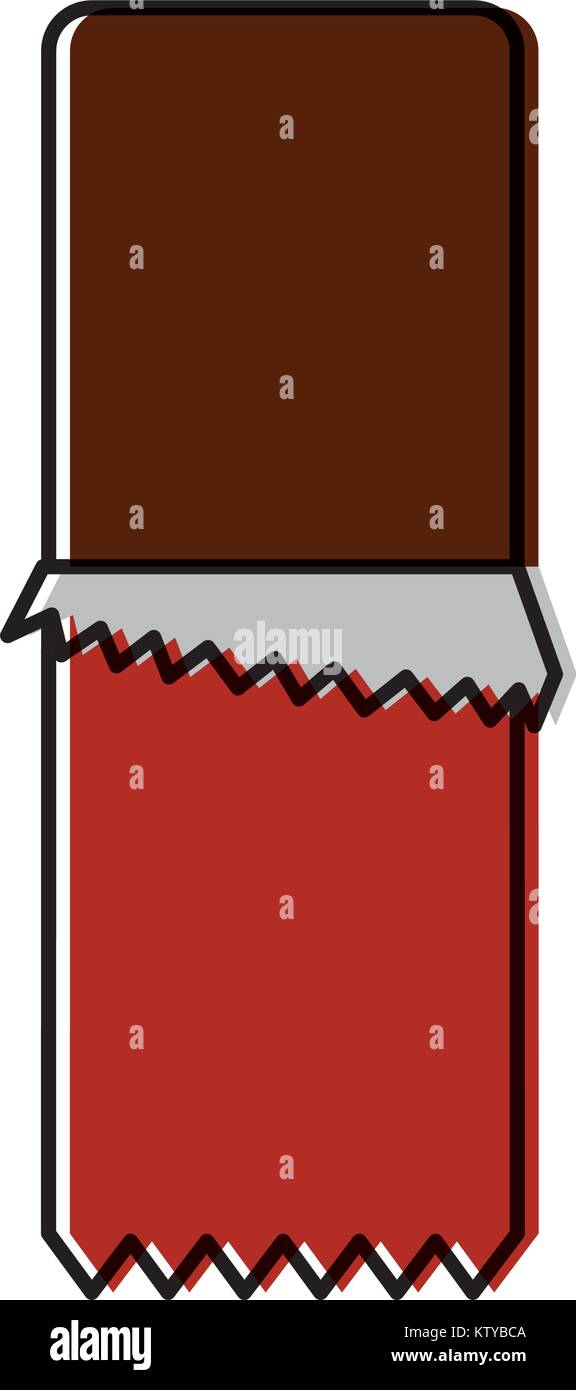 chocolate bar with wrapper icon image Stock Vector Image & Art - Alamy