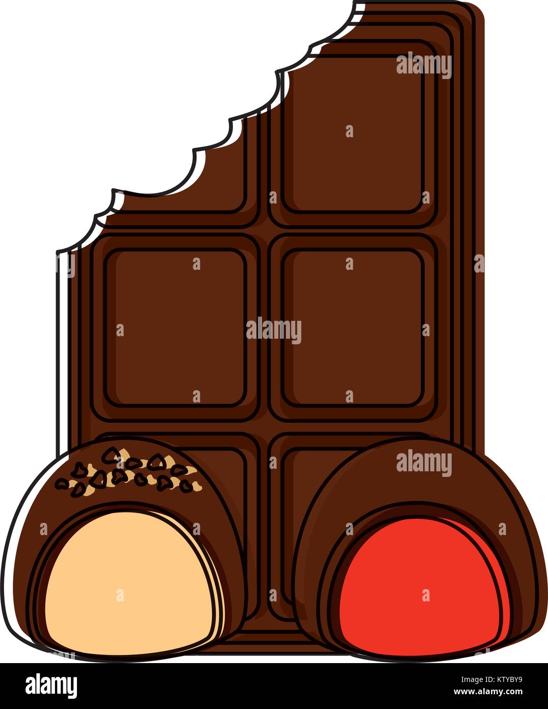 chocolate bar with bites icon image Stock Vector Image & Art - Alamy