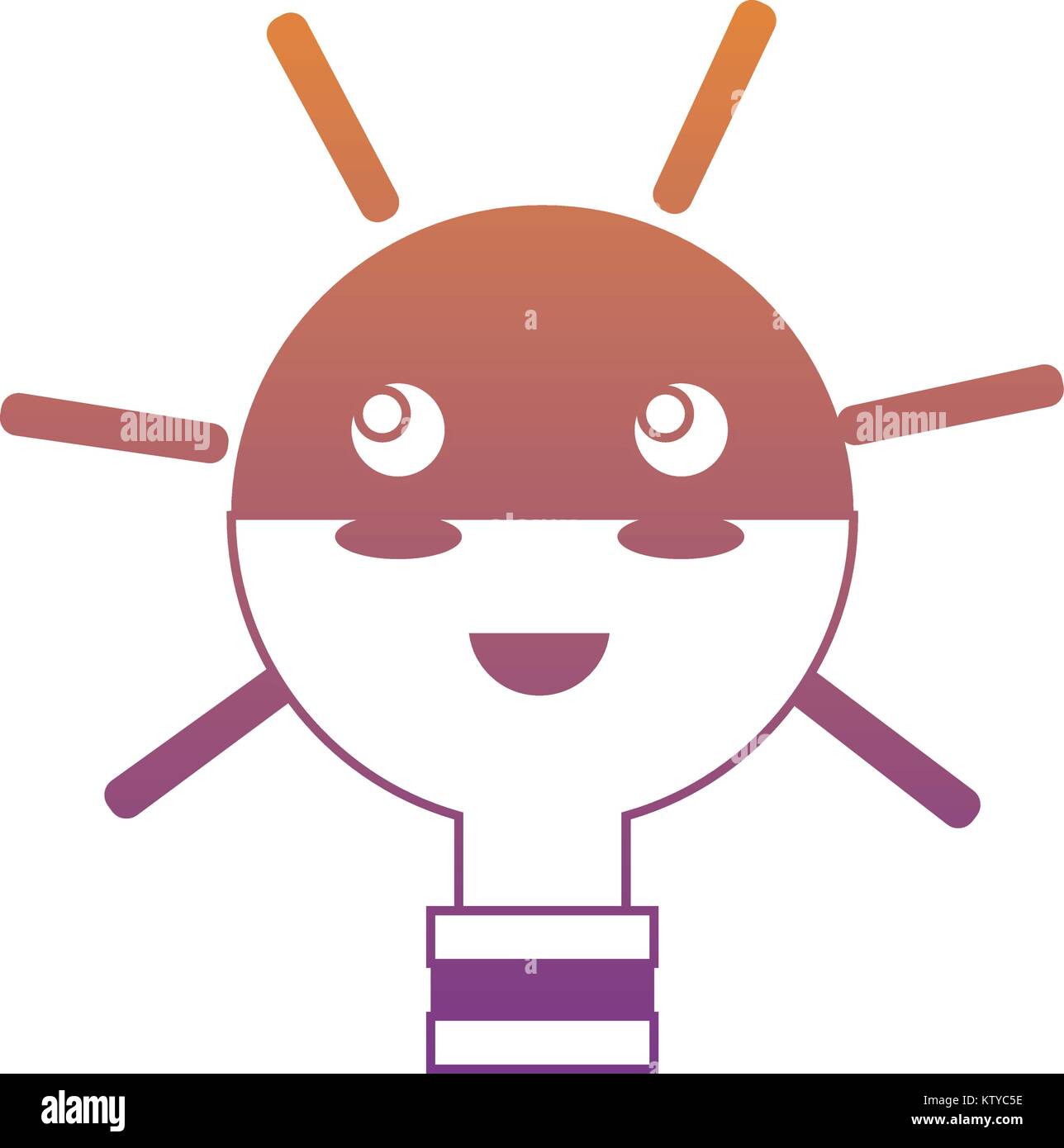 kawaii light bulb Stock Vector Image & Art - Alamy