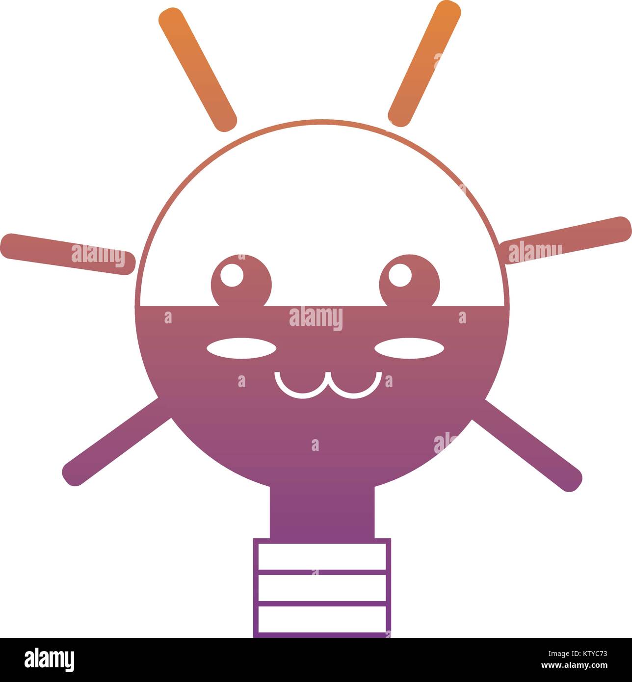 kawaii light bulb Stock Vector Image & Art - Alamy