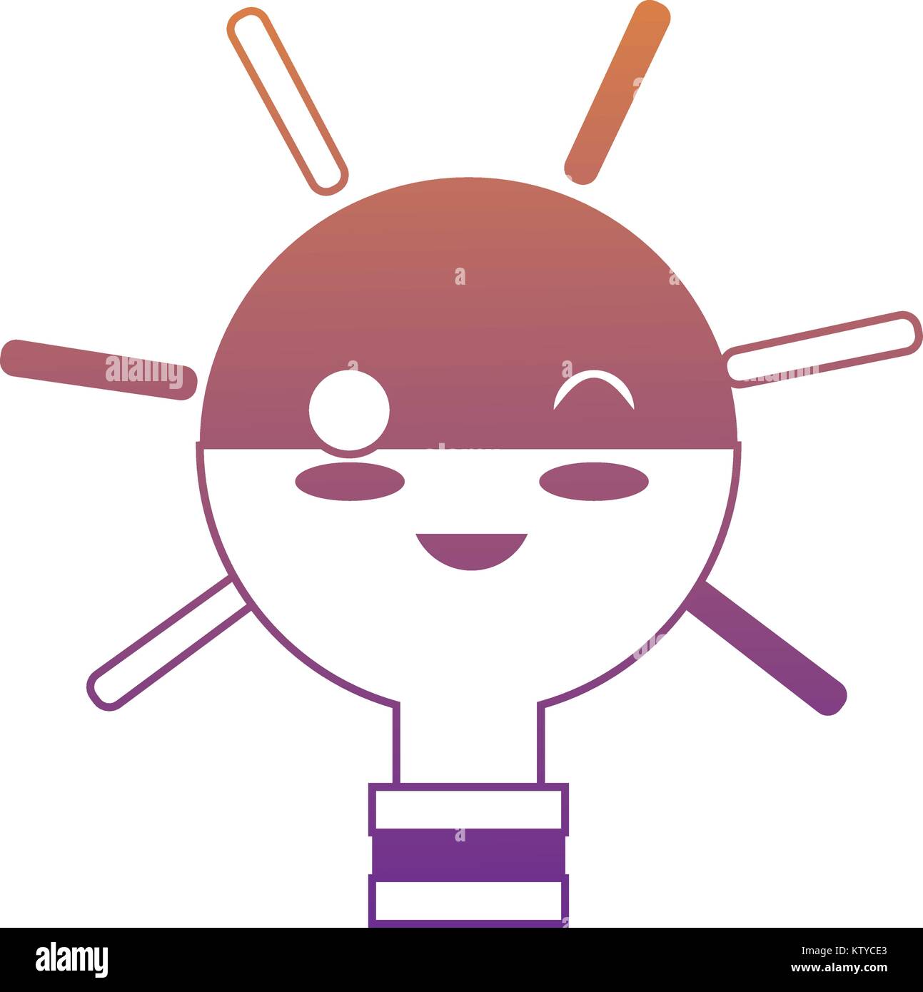 kawaii light bulb Stock Vector Image & Art - Alamy