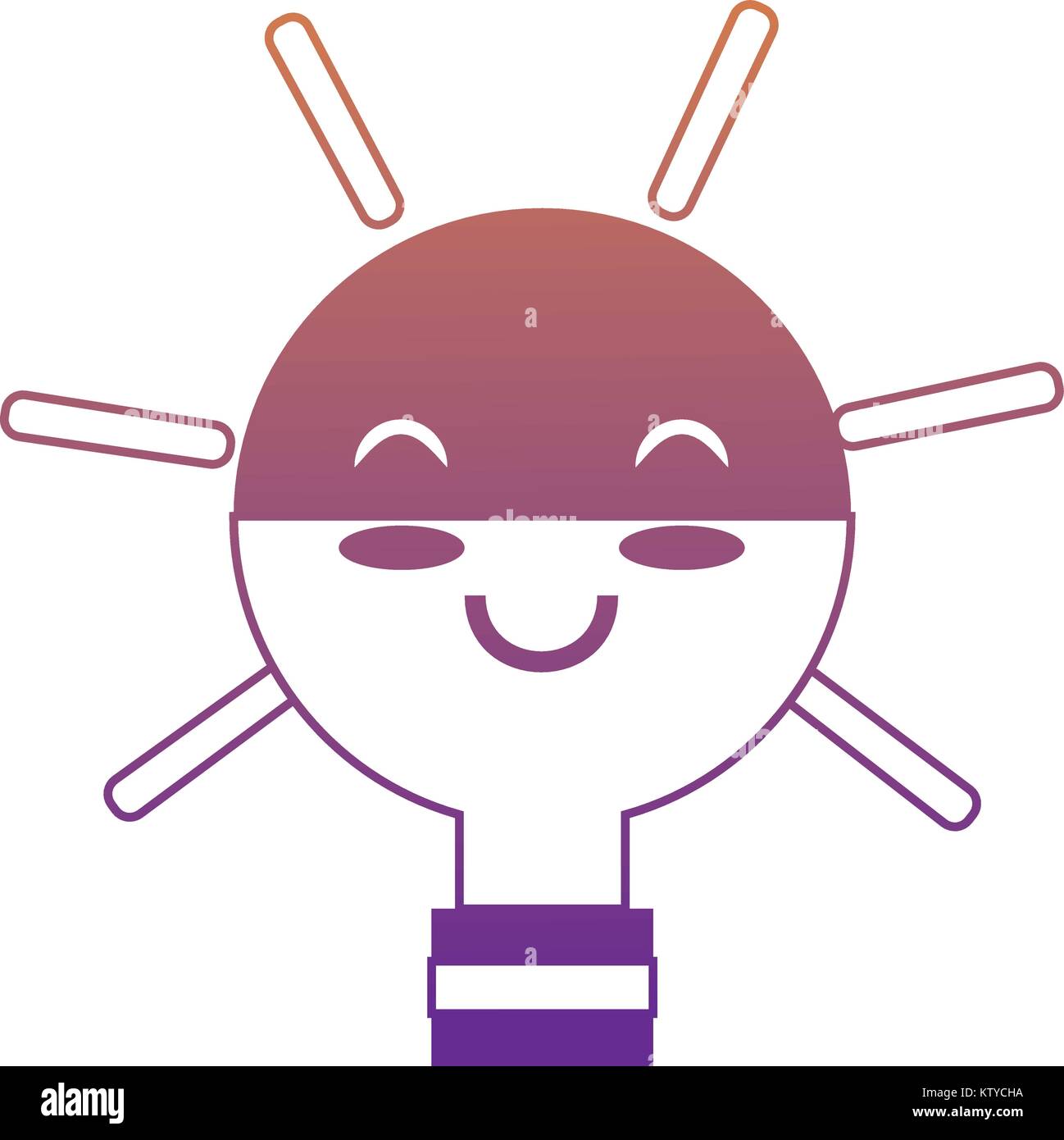 kawaii light bulb Stock Vector Image & Art - Alamy