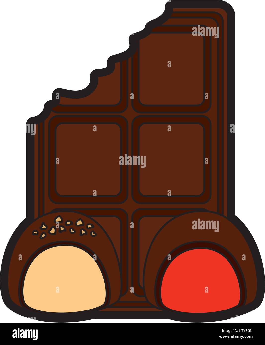 chocolate bar with bites icon image Stock Vector Image & Art - Alamy