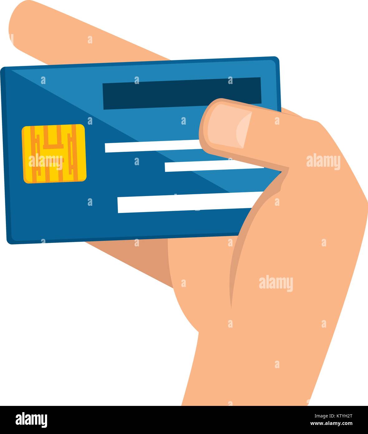 hand with credit card vector illustration design Stock Vector Image ...
