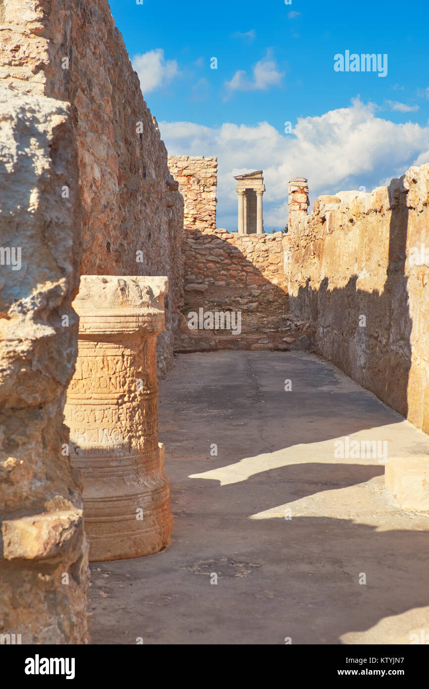 The Sanctuary of Apollo Hyllates in Cyprus, Greece, panoramic image of ...