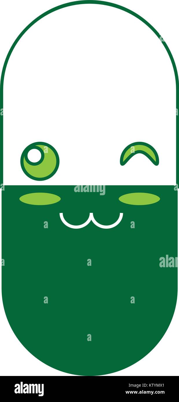 kawaii pill icon image Stock Vector Image & Art - Alamy