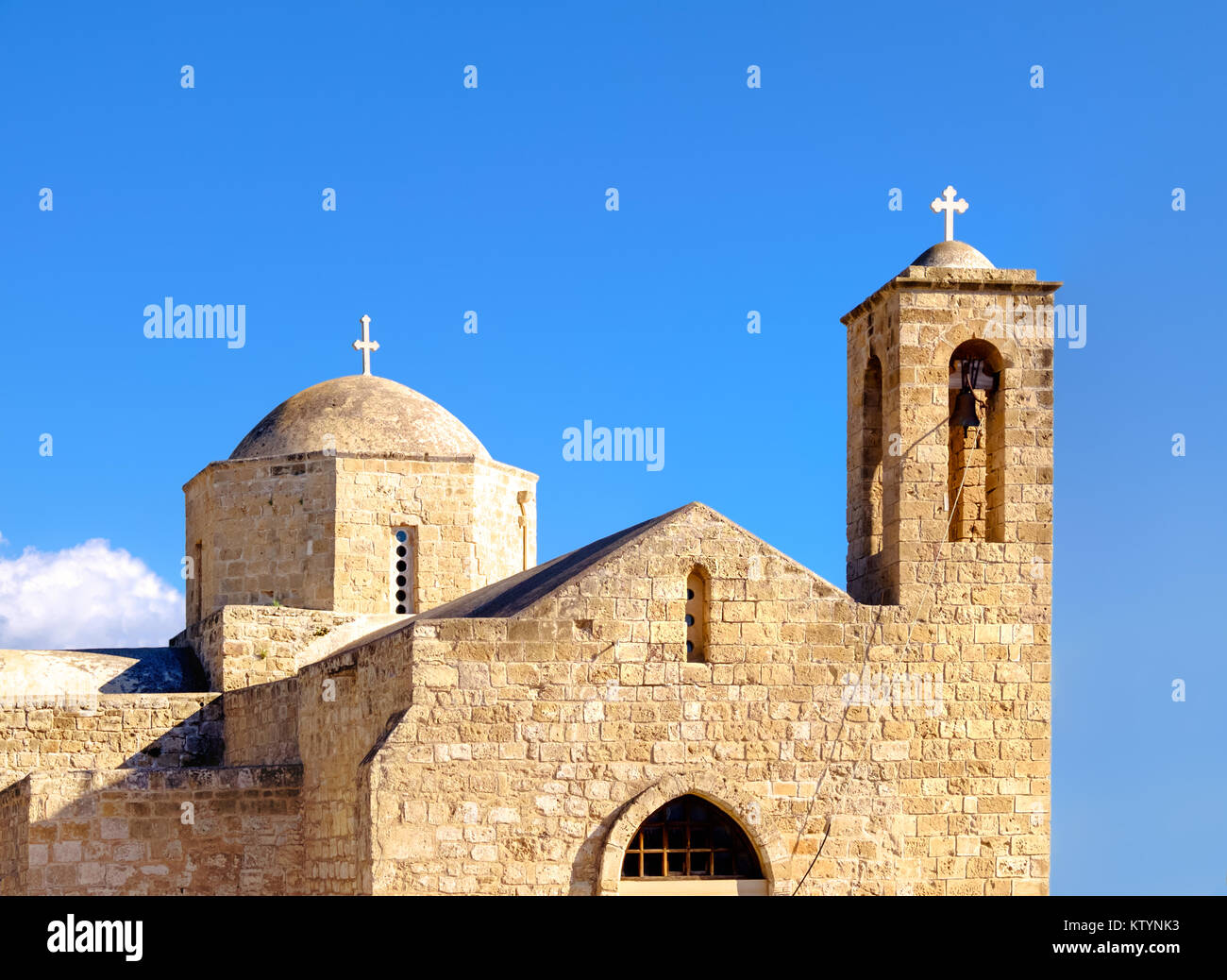Panagia Chrysopolitissa Basilica in Paphos, Cyprus, on a bright day ...