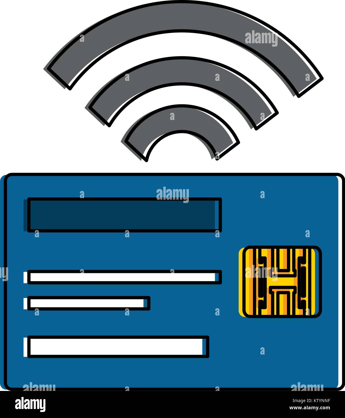 credit cards with wifi signal vector illustration design Stock Vector ...