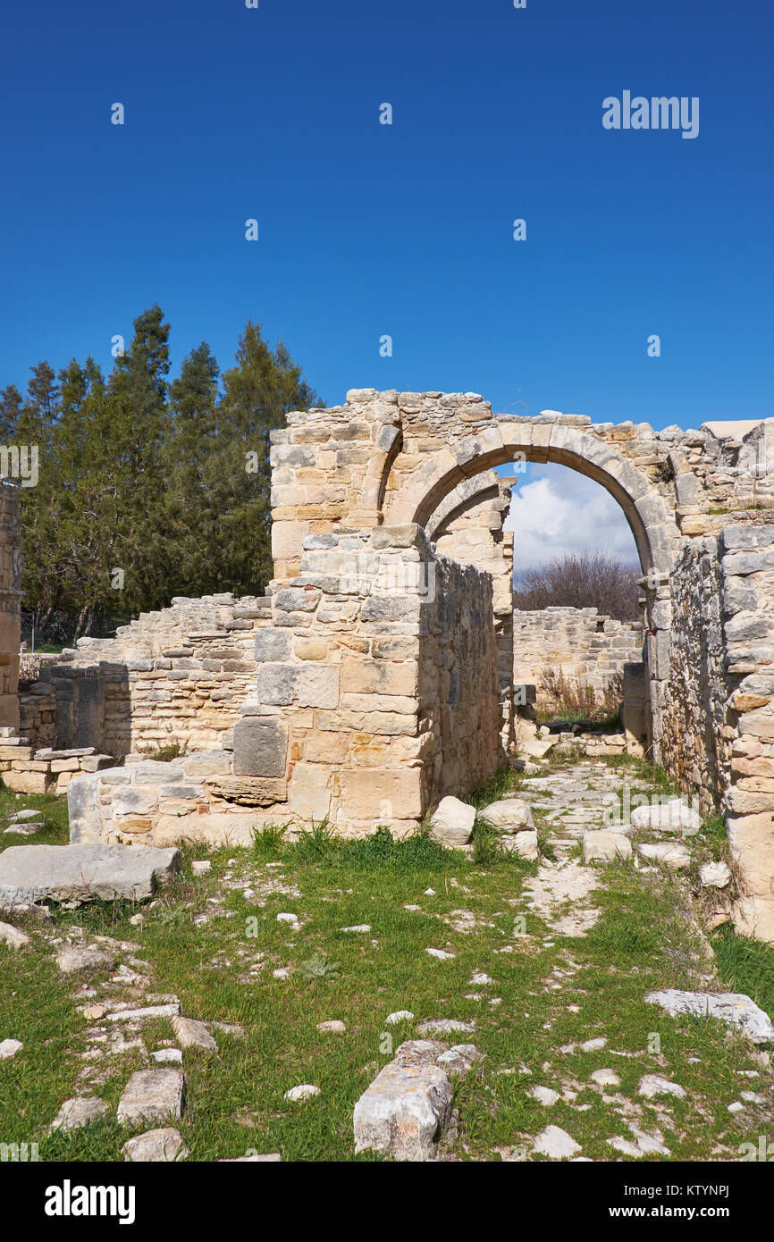 Ruined arches in monastery Of Timios Stavros near Anogyra Village in ...