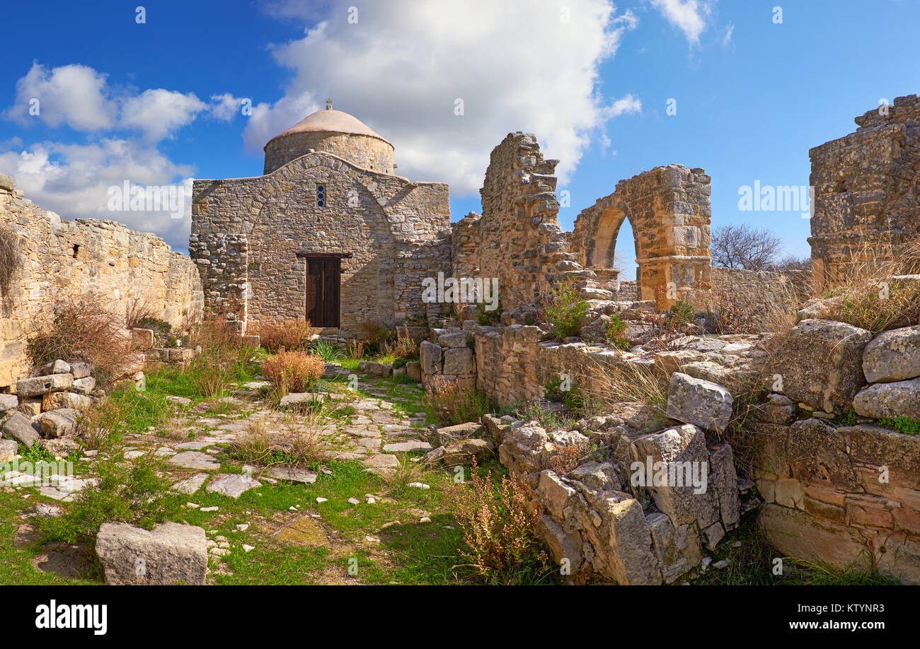Ruined arches in monastery Of Timios Stavros near Anogyra Village in ...