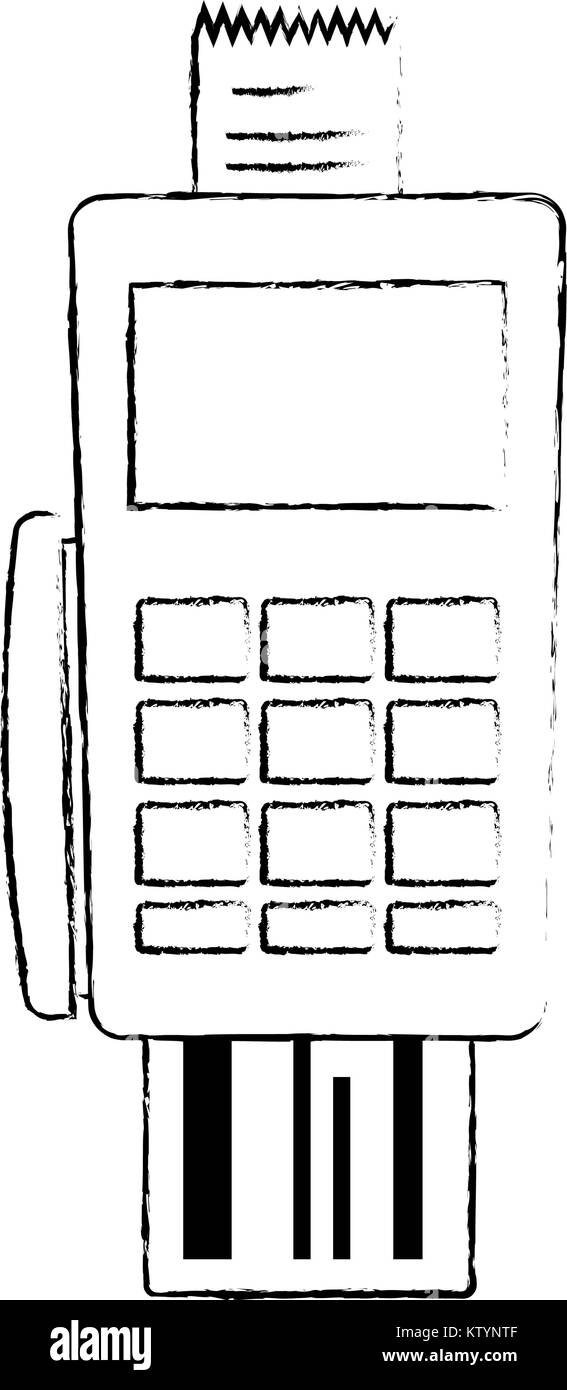 voucher machine with credit card vector illustration design Stock ...