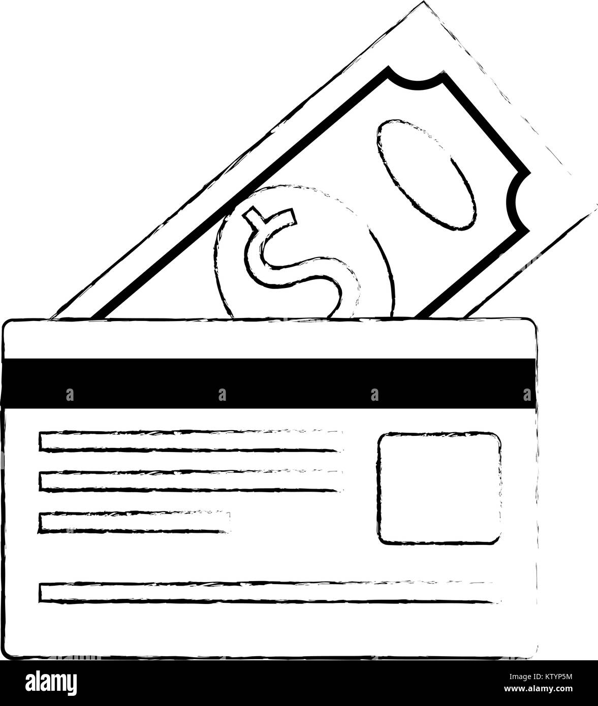 credit cards with bill vector illustration design Stock Vector Image ...