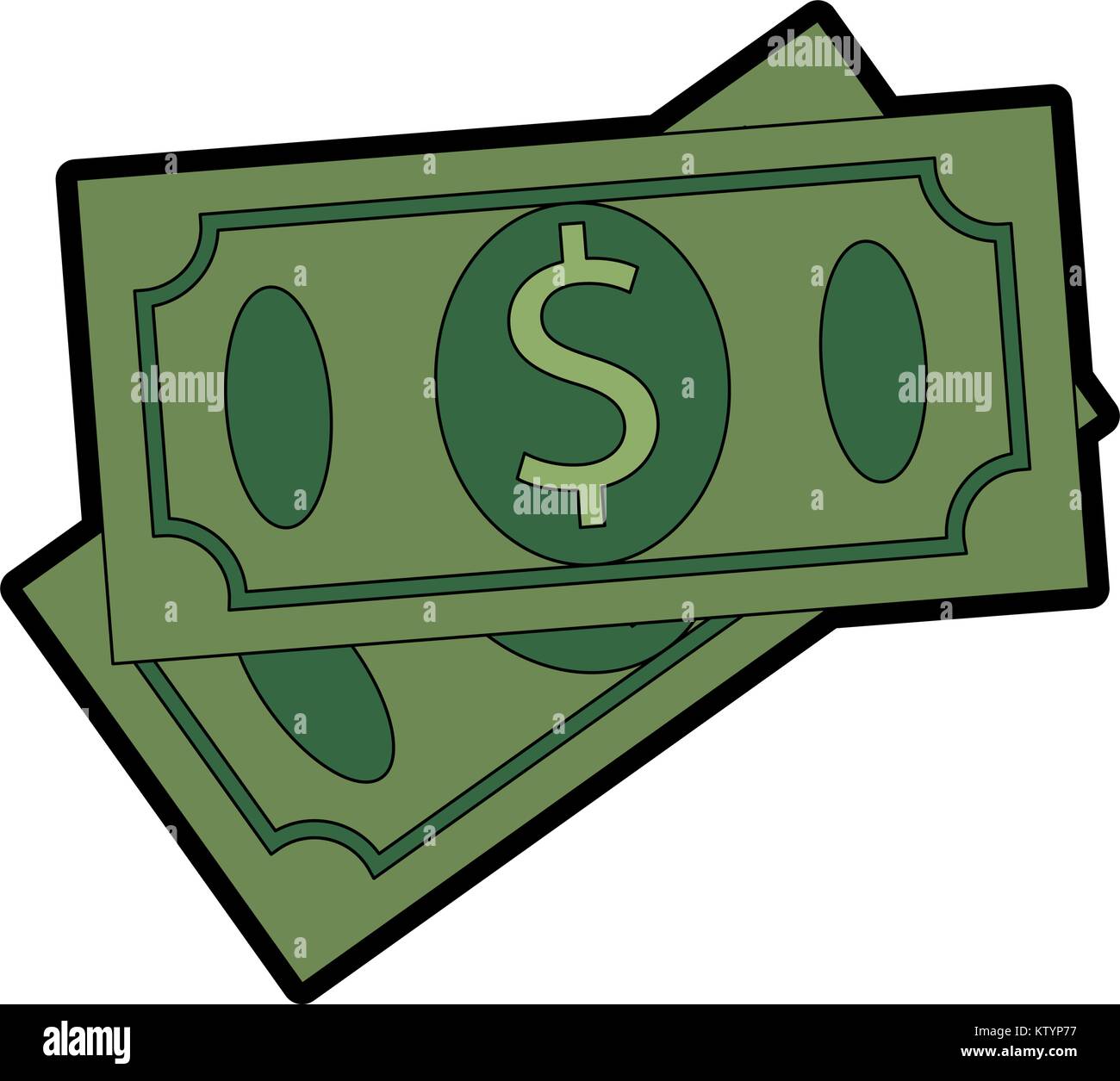 bills dollars isolated icon vector illustration design Stock Vector ...