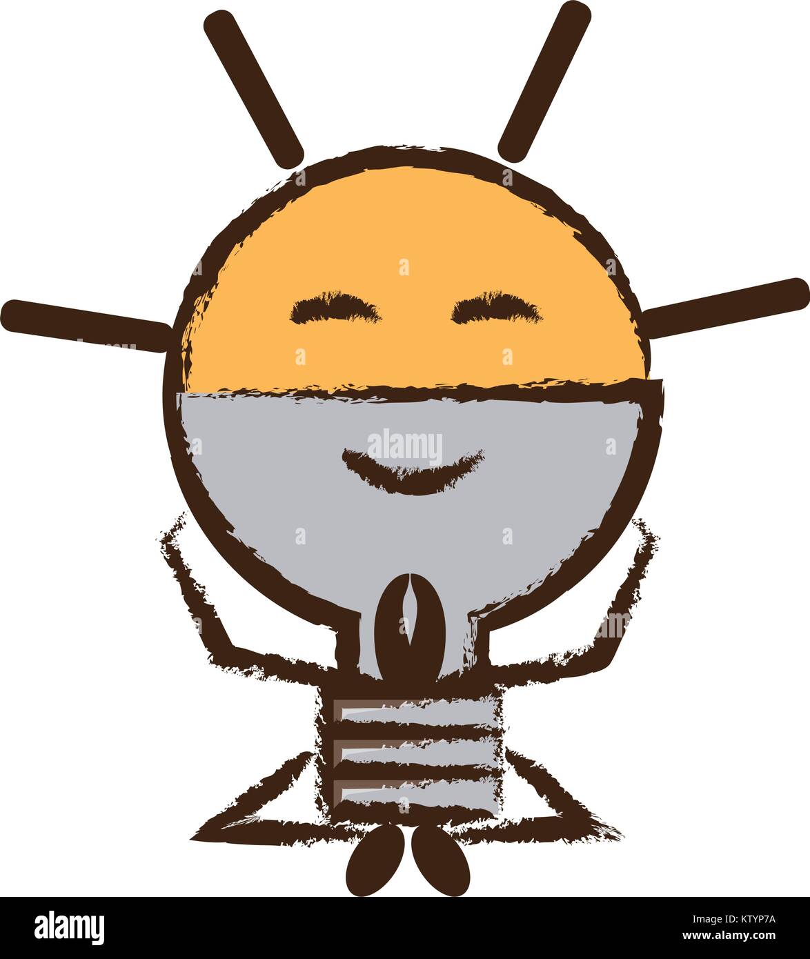 kawaii light bulb icon Stock Vector Image & Art - Alamy