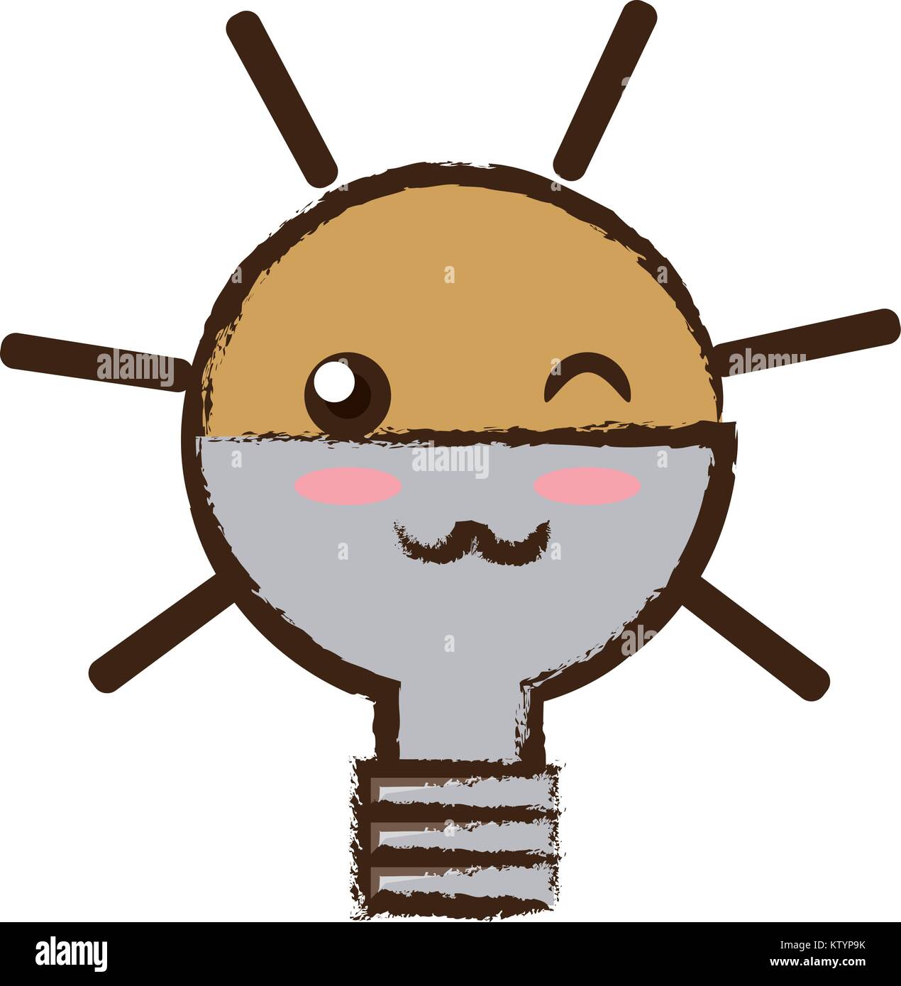 kawaii light bulb icon Stock Vector Image & Art - Alamy