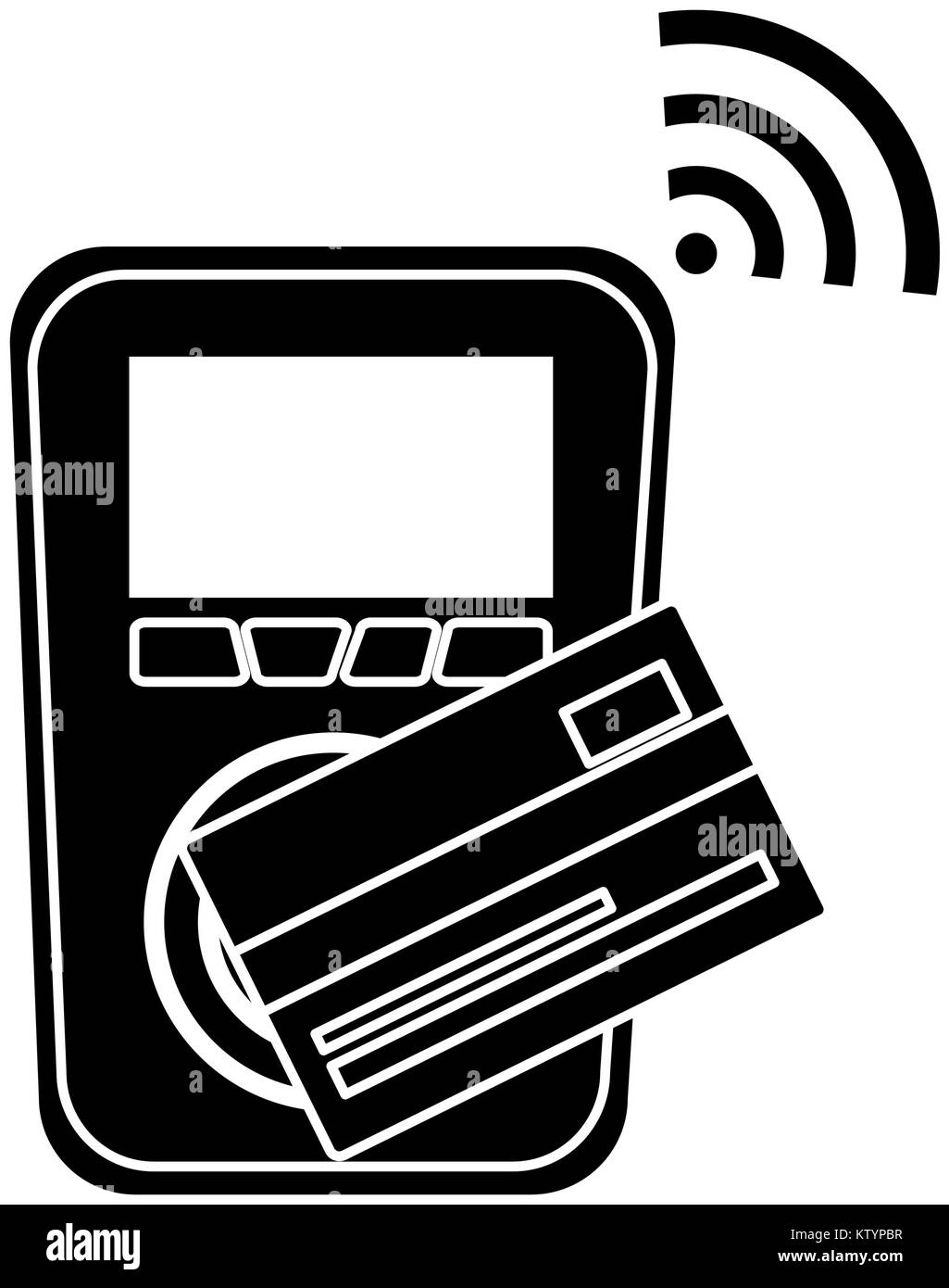 voucher machine with credit card vector illustration design Stock ...