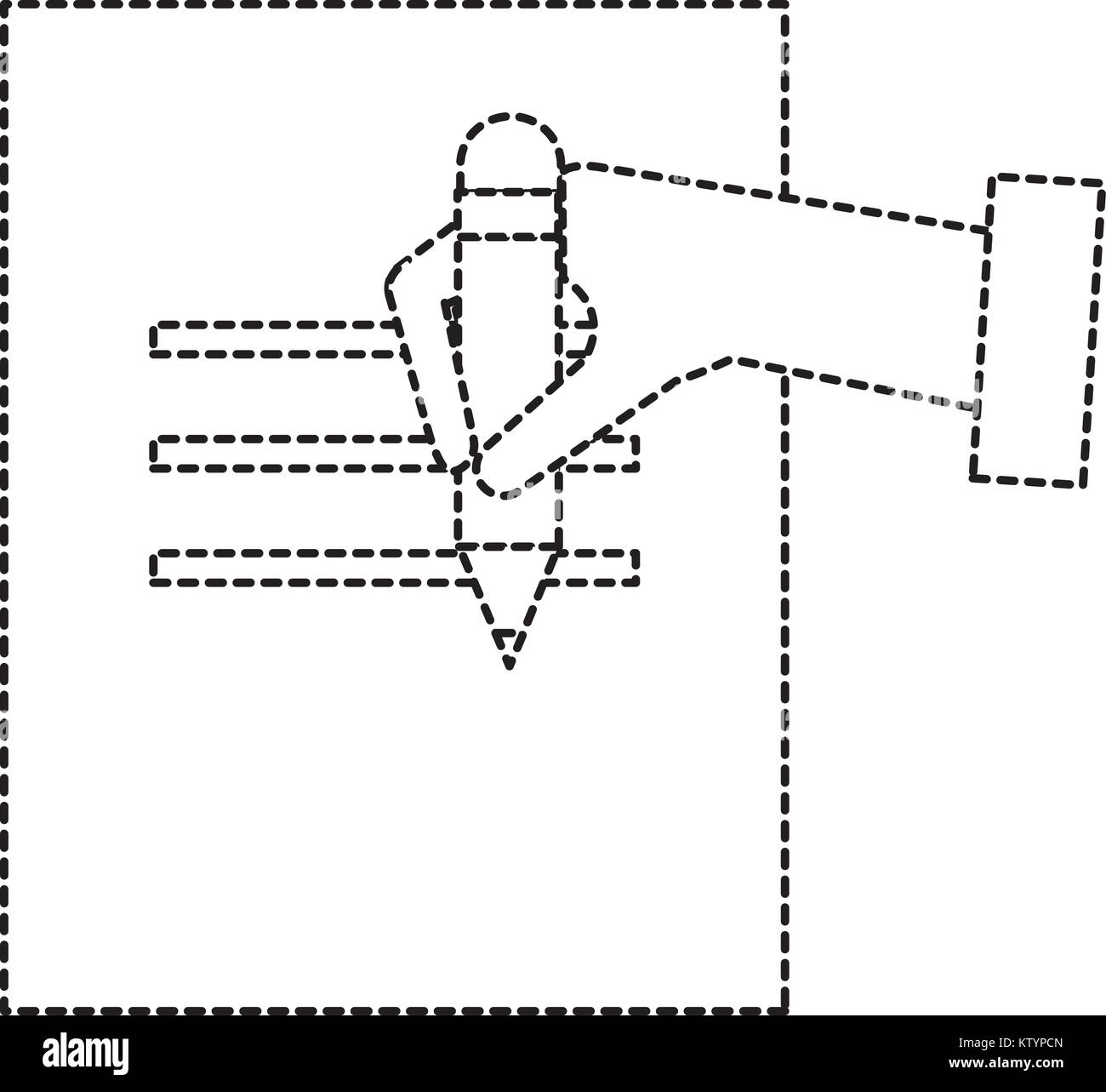 Hand human writing pen icon Black and White Stock Photos & Images - Alamy