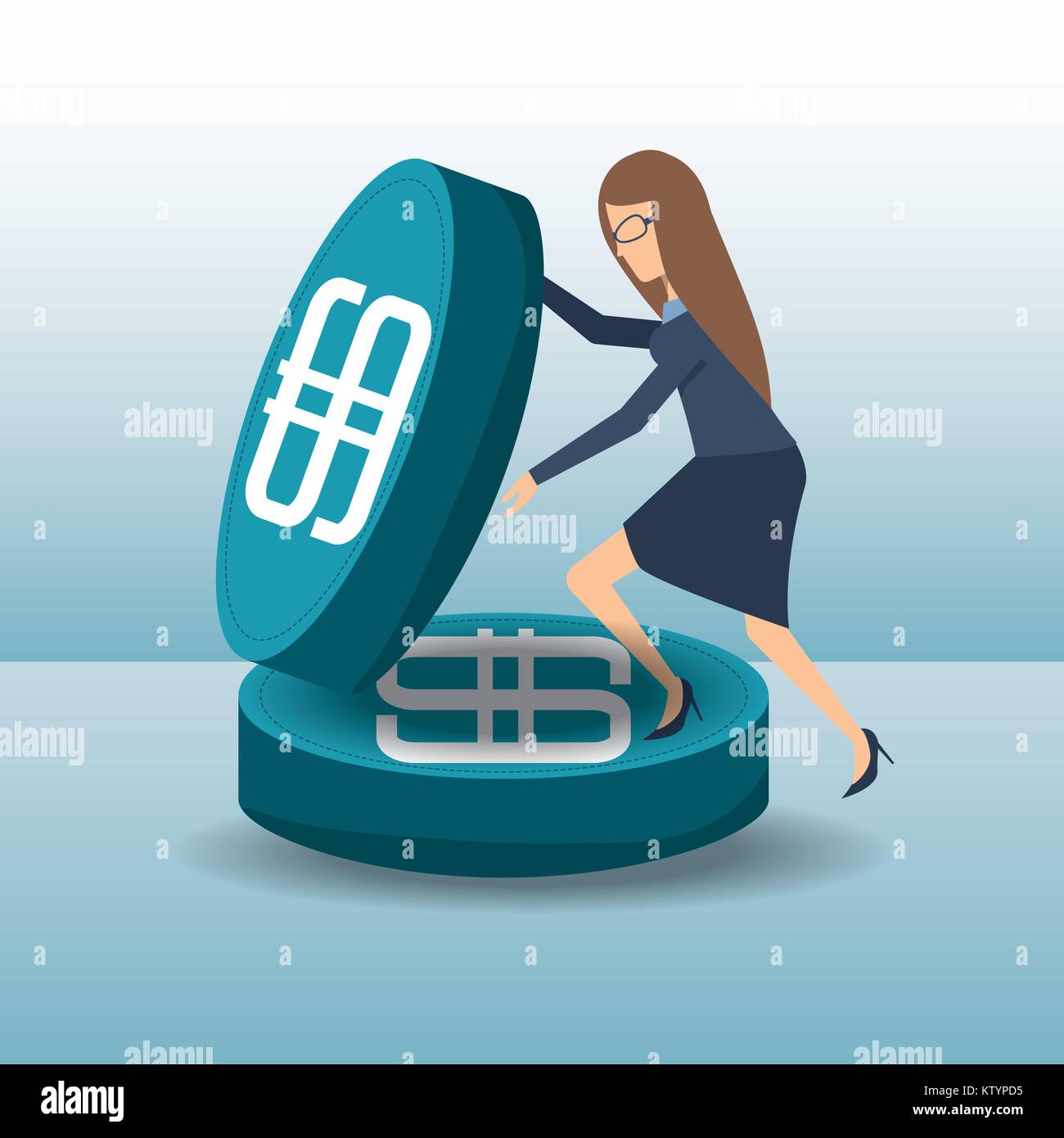 business woman working hard to earn money Stock Vector Image & Art - Alamy